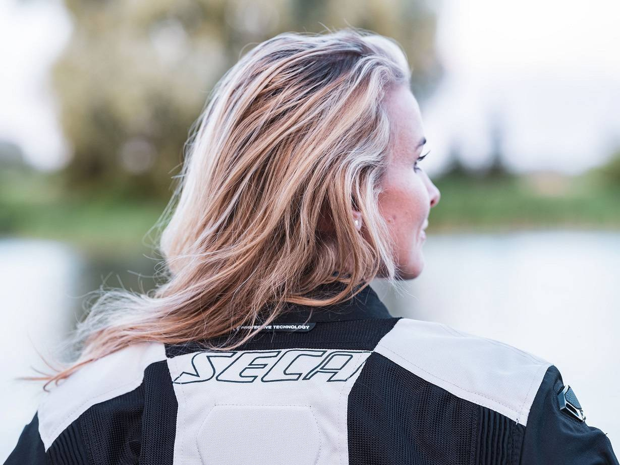 Kurtka tekstylna damska SECA STREAM III LADY GREY szary czarny | RRmoto.pl