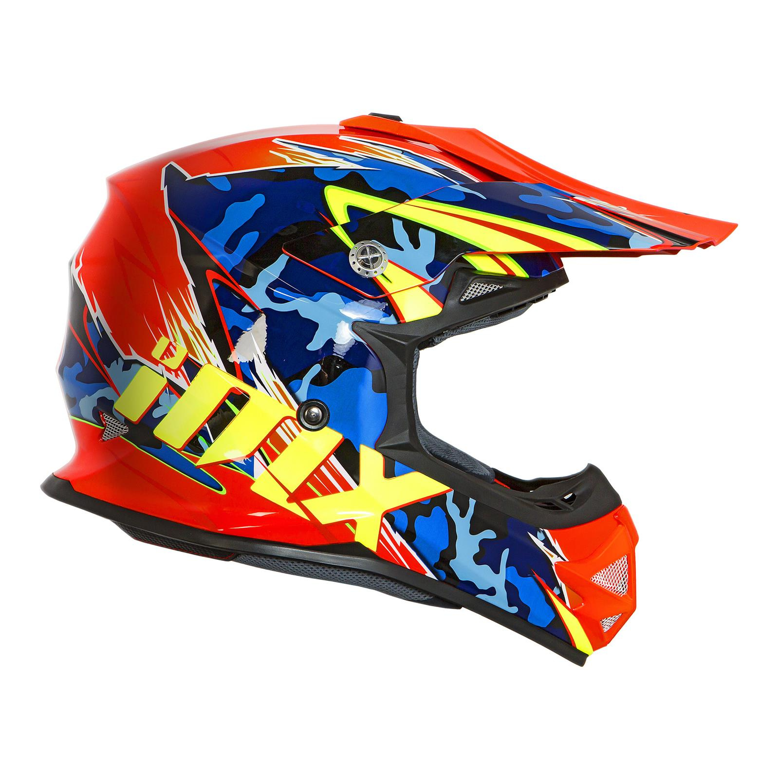 Kask cross IMX FMX-01 CAMO FLO ORANGE pomarańczowy fluo żółty fluo ...