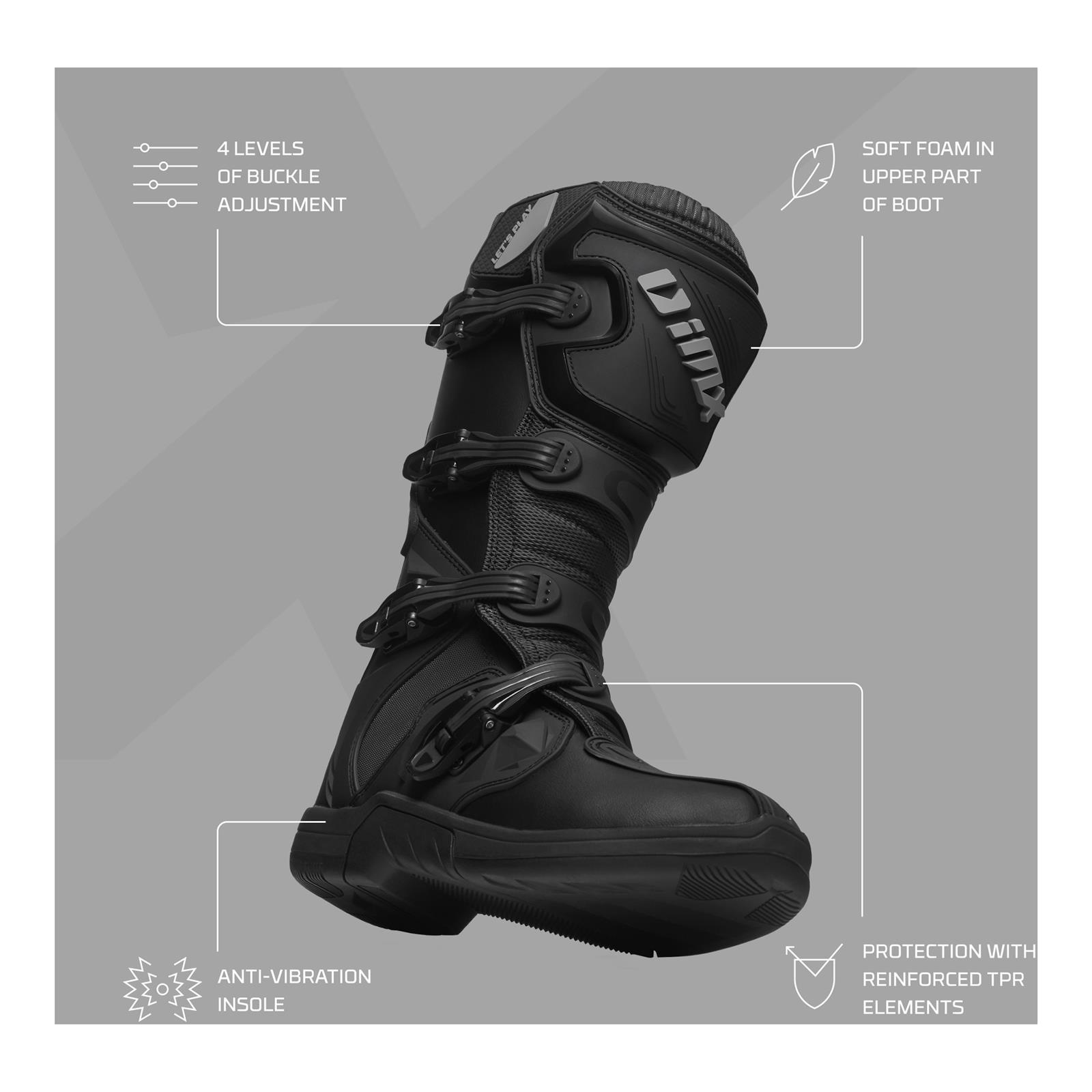 Buty cross IMX X-TWO BLACK/WHITE czarny biały | RRmoto.pl