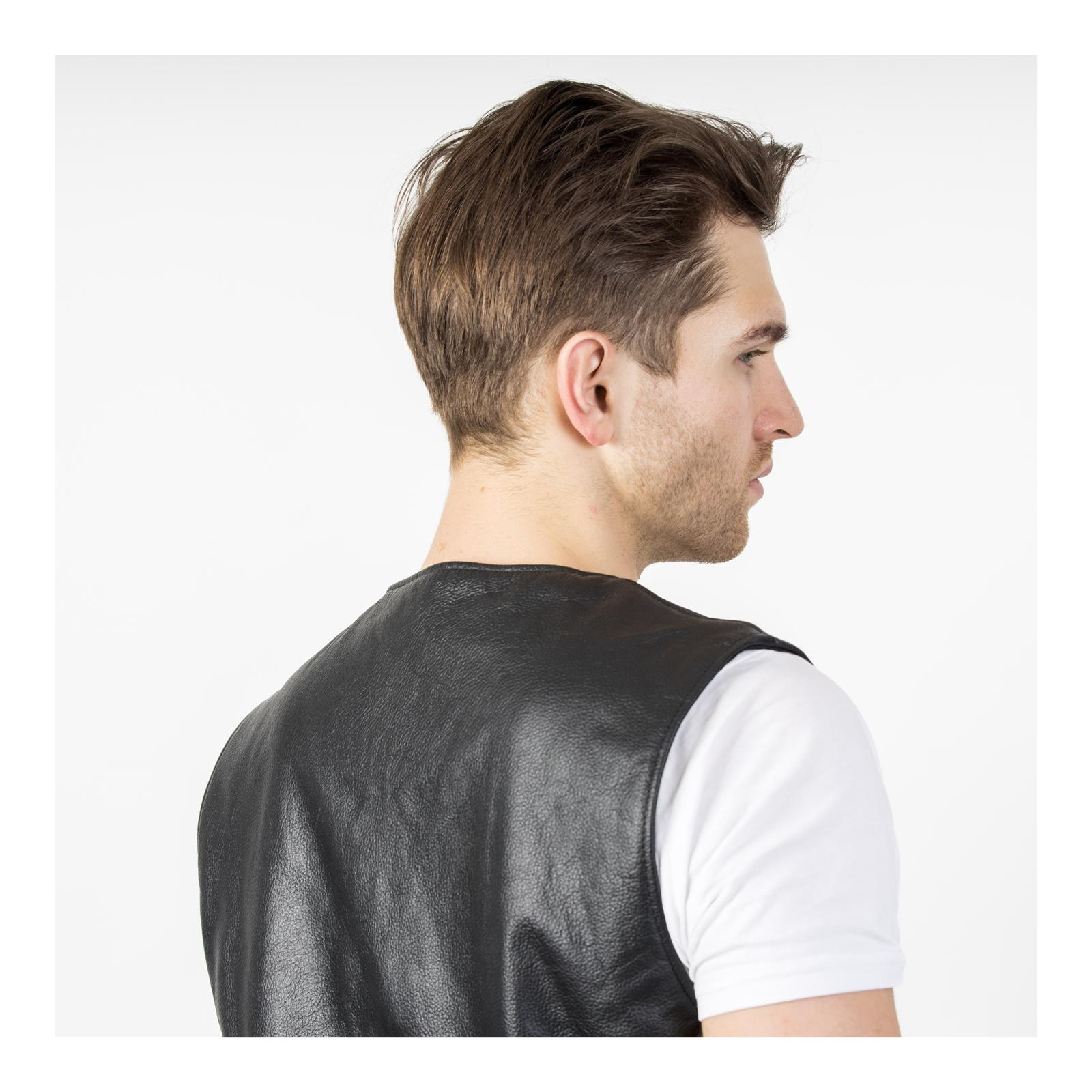 Kamizelka skórzana męska OZONE RINO BLACK czarny | RRmoto.pl