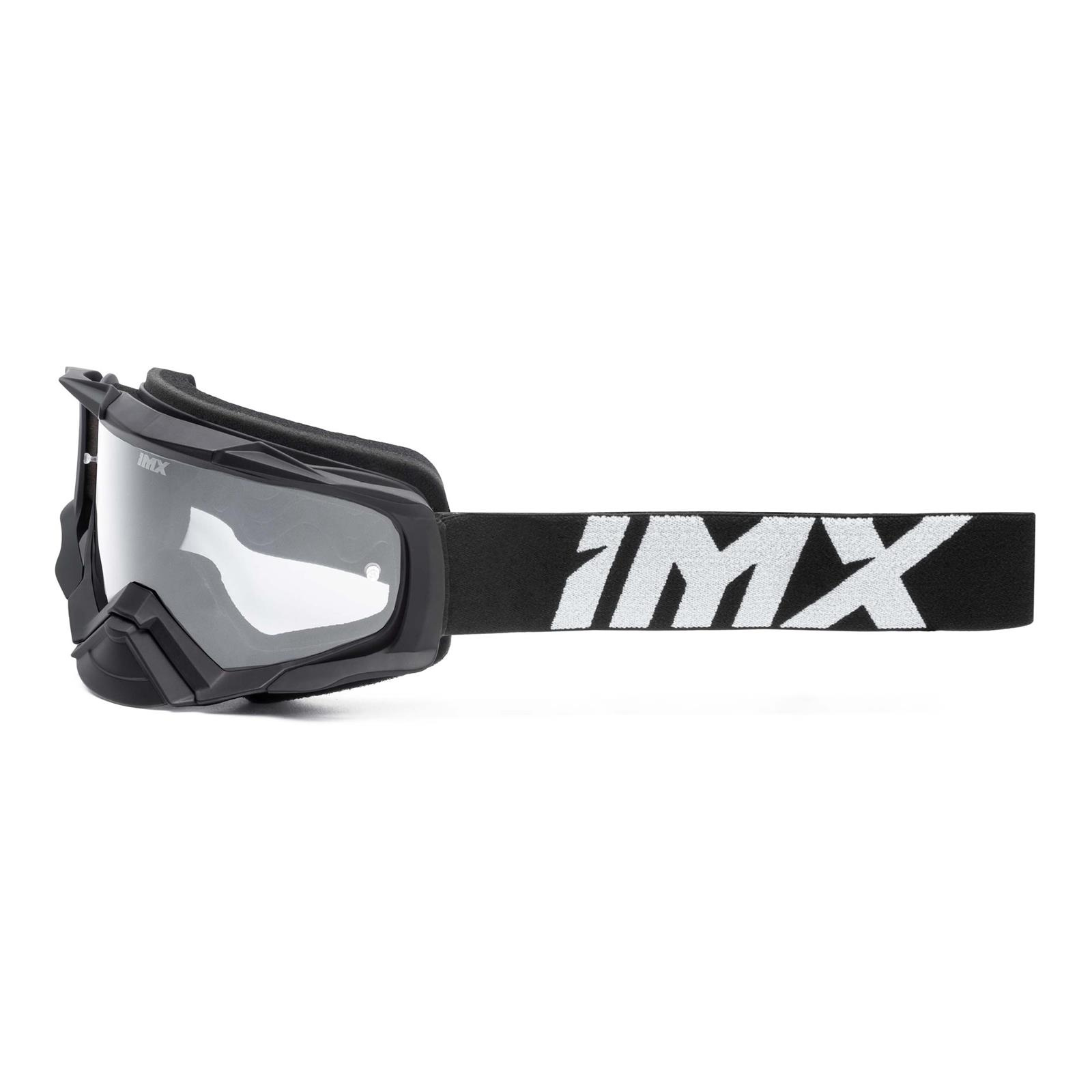Gogle motocyklowe IMX DUST BLACK MATT/WHITE SZYBA DARK SMOKE + CLEAR ...