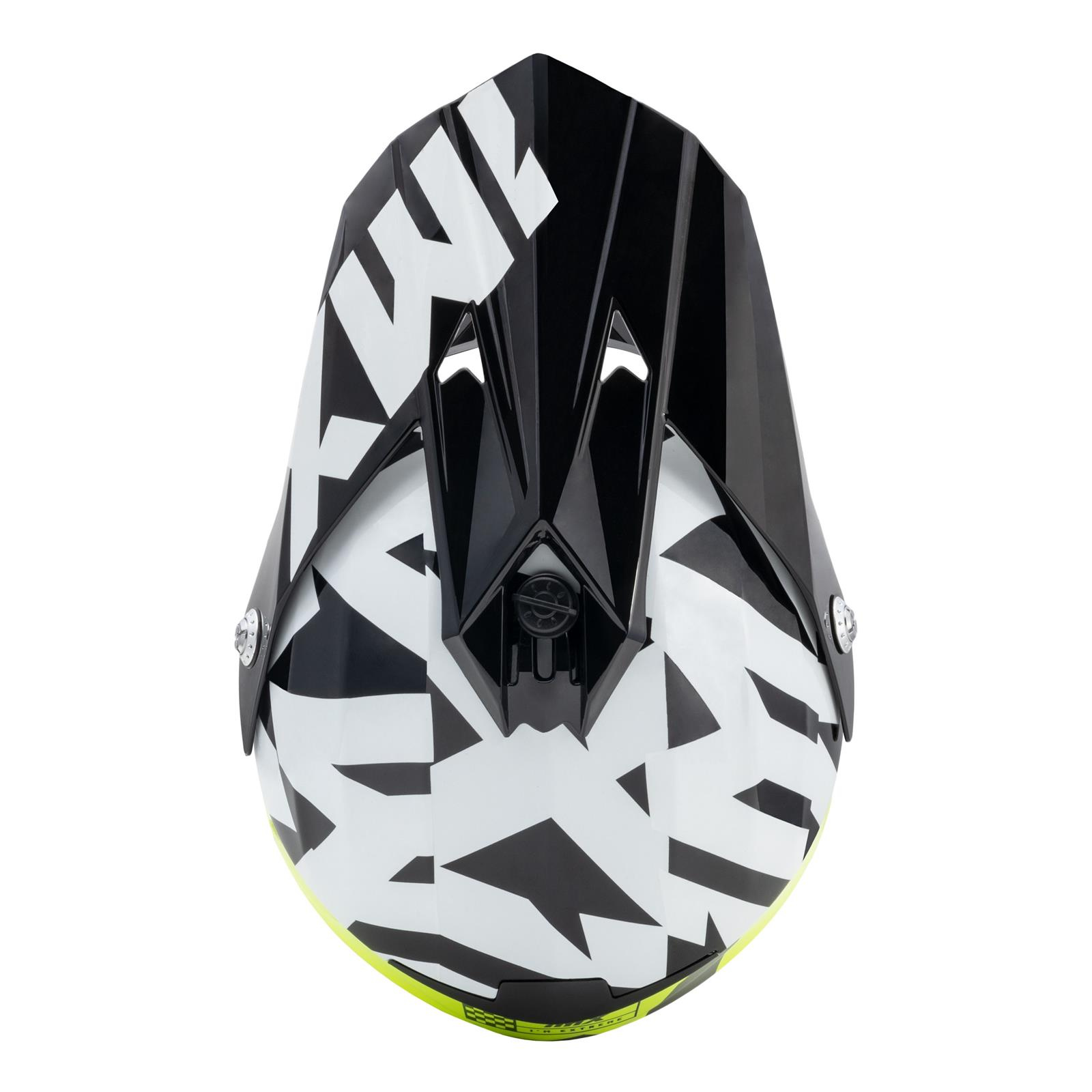 Kask cross dziecięcy IMX FMX-01 JUNIOR BLACK/WHITE/FLO YELLOW/GREY ...