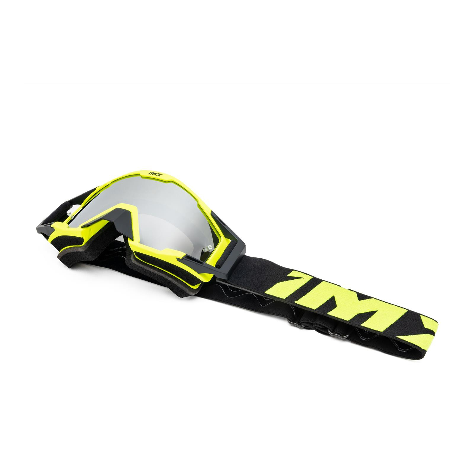 Gogle motocyklowe IMX SAND FLUO YELLOW MATT/BLACK SZYBA SILVER IRIDIUM ...