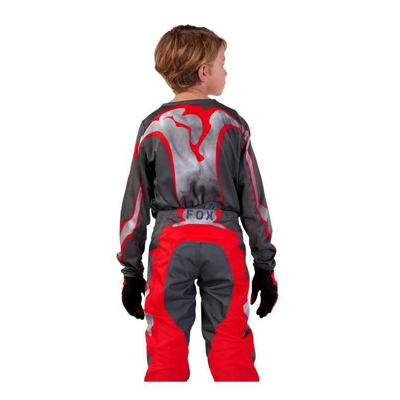 SPODNIE FOX JUNIOR 180 ATLAS GREY/RED | RRmoto.pl
