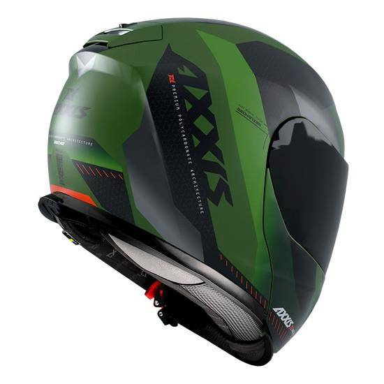 Kask szczękowy AXXIS GECKO SHIELD MATT GREEN | RRmoto.pl