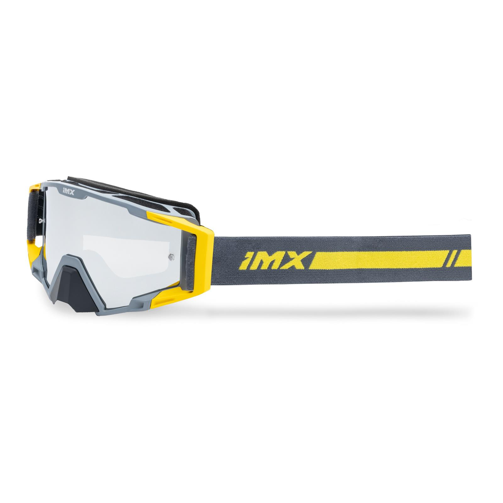 Gogle motocyklowe IMX SAND GREY MATT/FLUO YELLOW SZYBA SILVER IRIDIUM ...