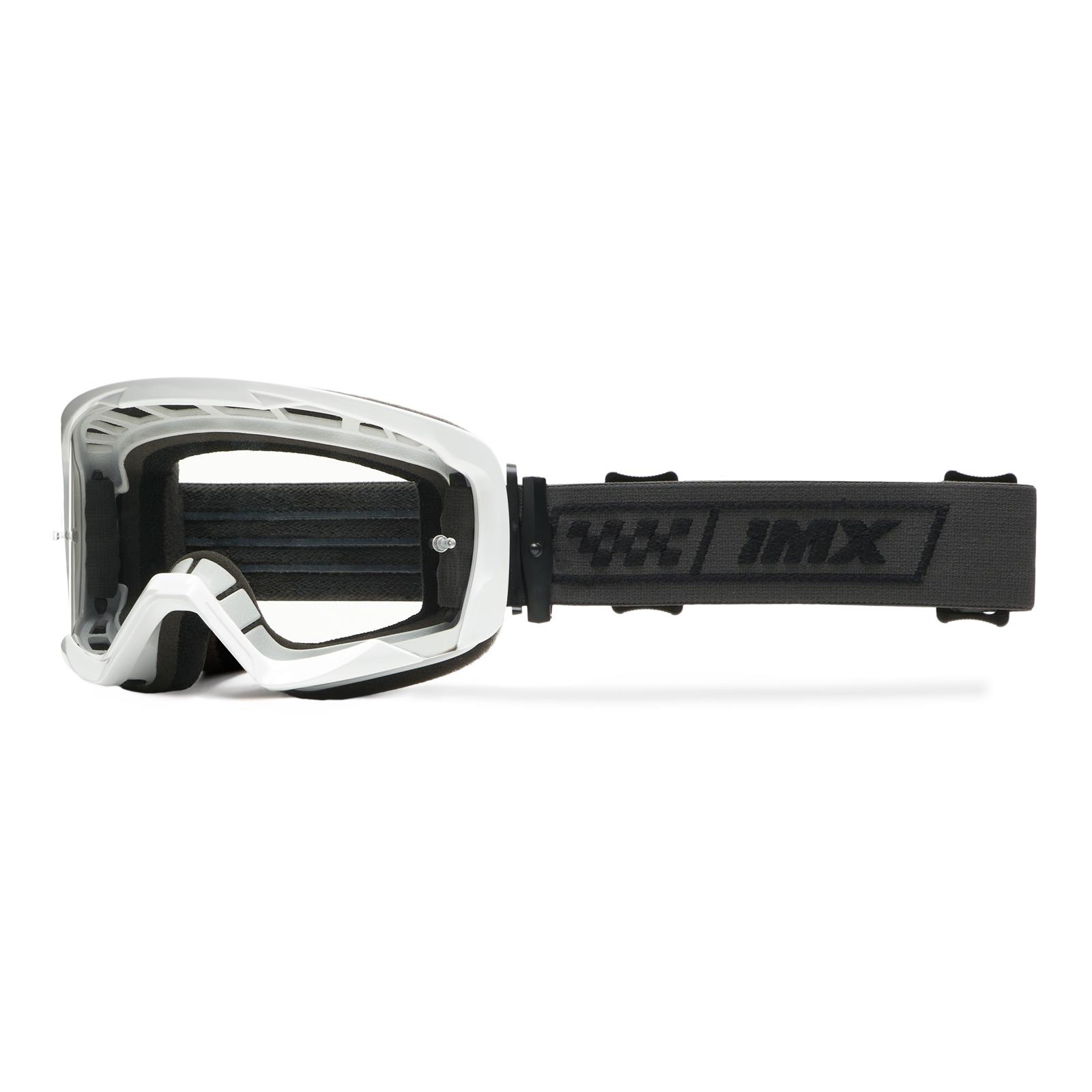 Gogle motocyklowe IMX ENDURANCE RACE WHITE GLOSS/BLACK SZYBA DARK SMOKE ...