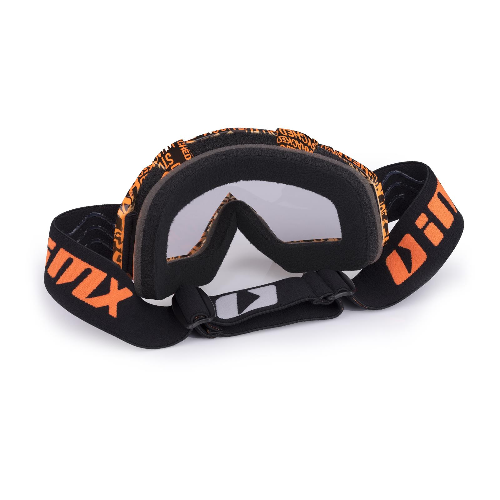 Gogle motocyklowe IMX MUD GRAPHIC ORANGE/BLACK SZYBA CLEAR pomarańczowy ...