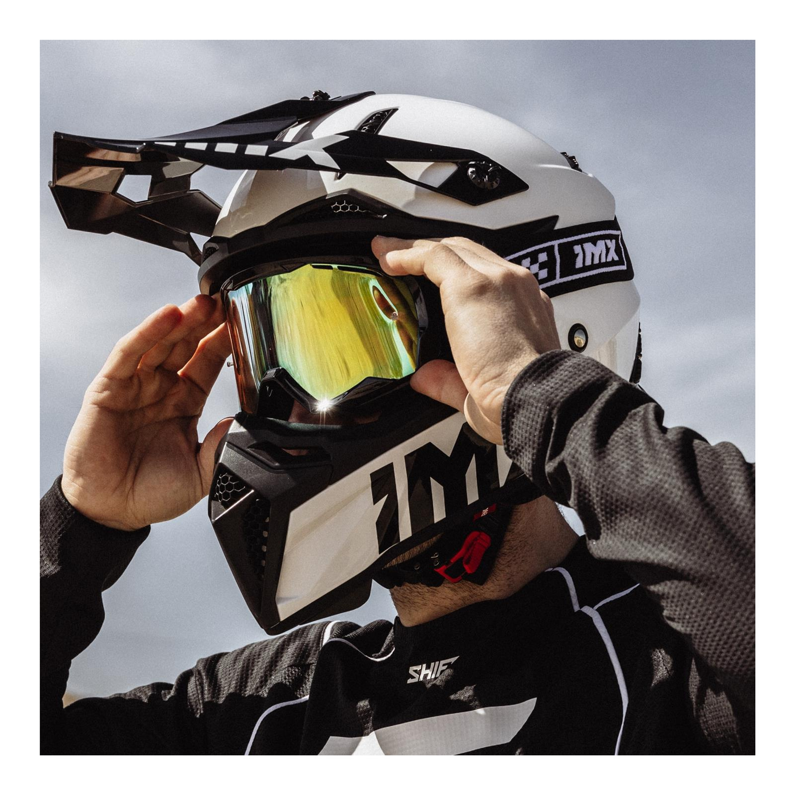 Gogle motocyklowe IMX ENDURANCE FLIP BLACK MATT/PINK SZYBA IRIDIUM PINK ...