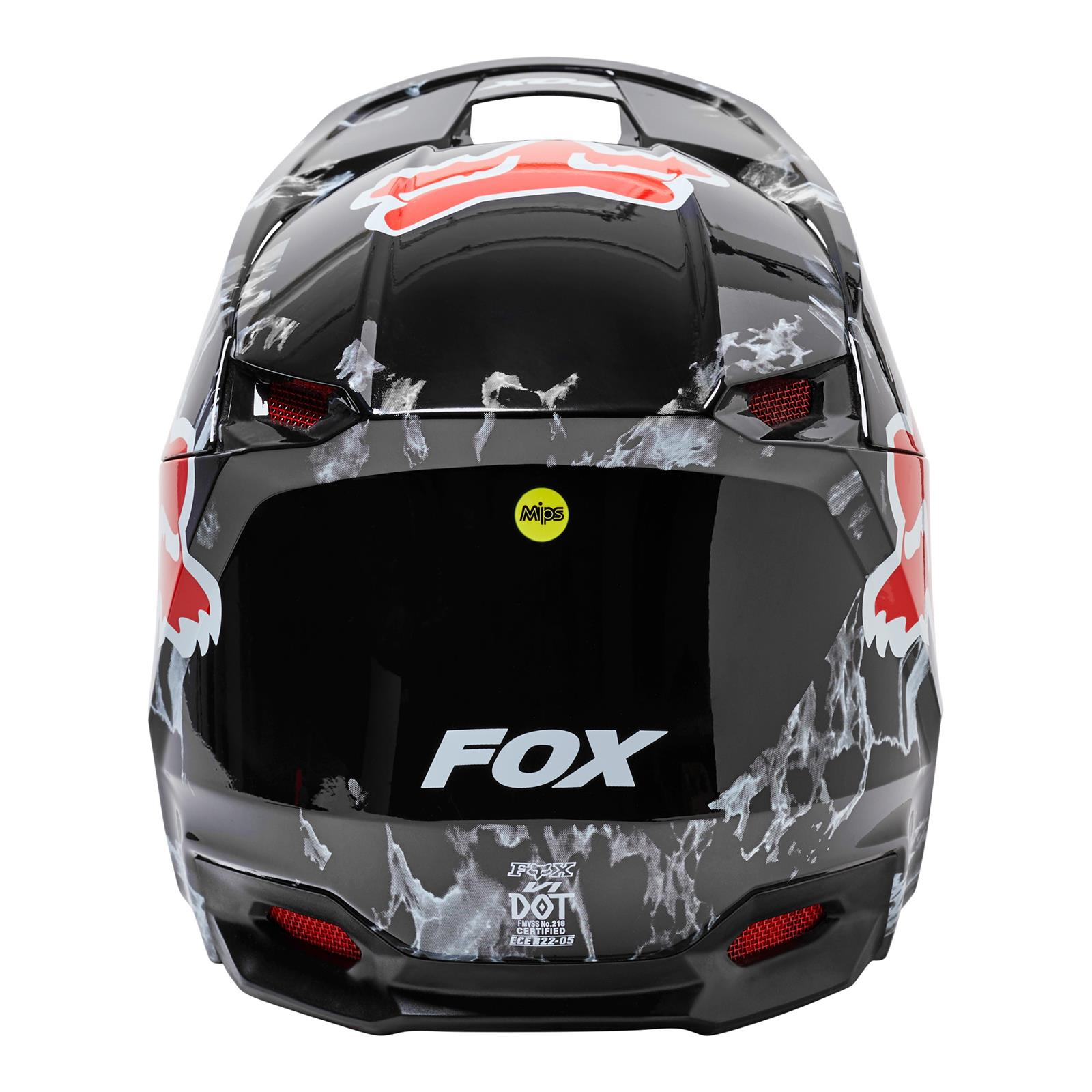 Kask cross FOX V1 KARRERA BLACK czarny czerwony | RRmoto.pl