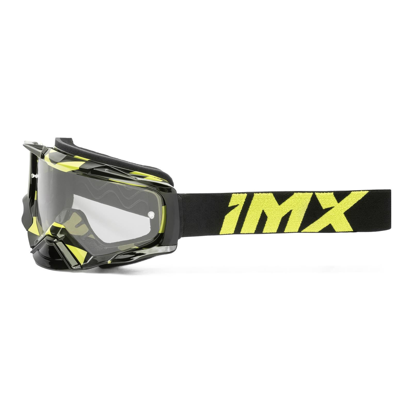 Gogle motocyklowe IMX DUST GRAPHIC FLUO YELLOW GLOSS/BLACK SZYBA DARK ...