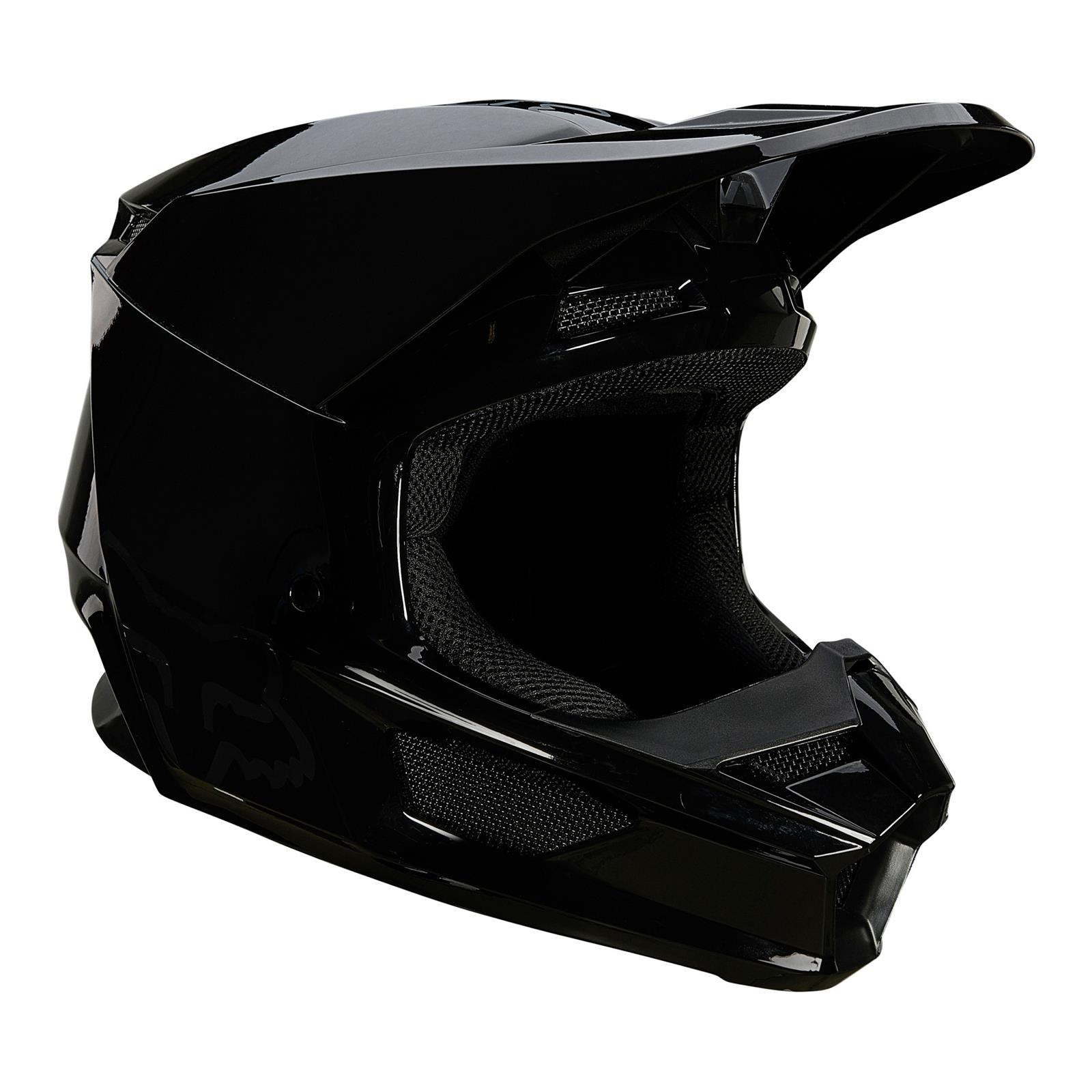 Kask cross FOX V1 PLAIC BLACK czarny | RRmoto.pl