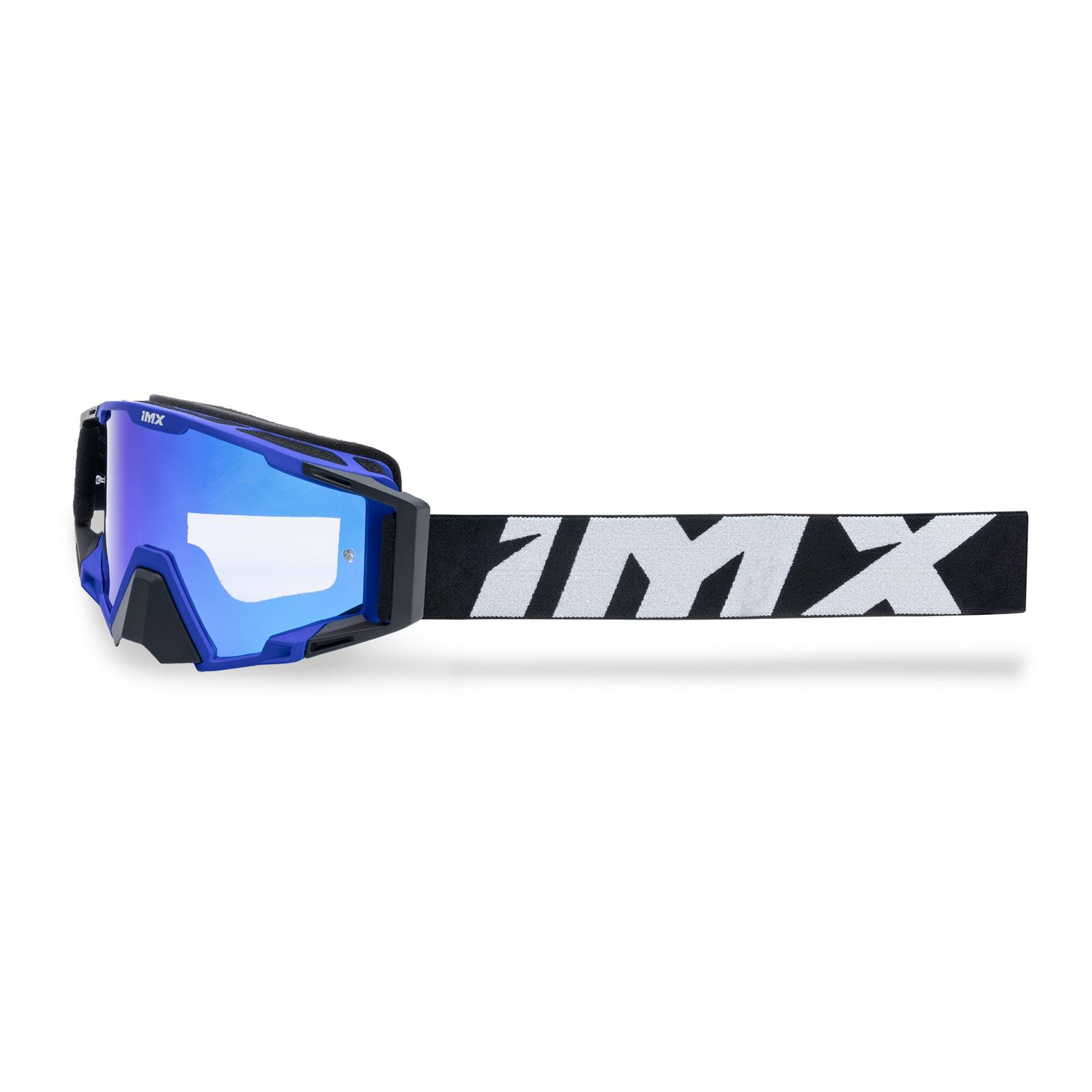 Gogle motocyklowe IMX SAND BLUE MATT/BLACK SZYBA BLUE IRIDIUM + CLEAR ...