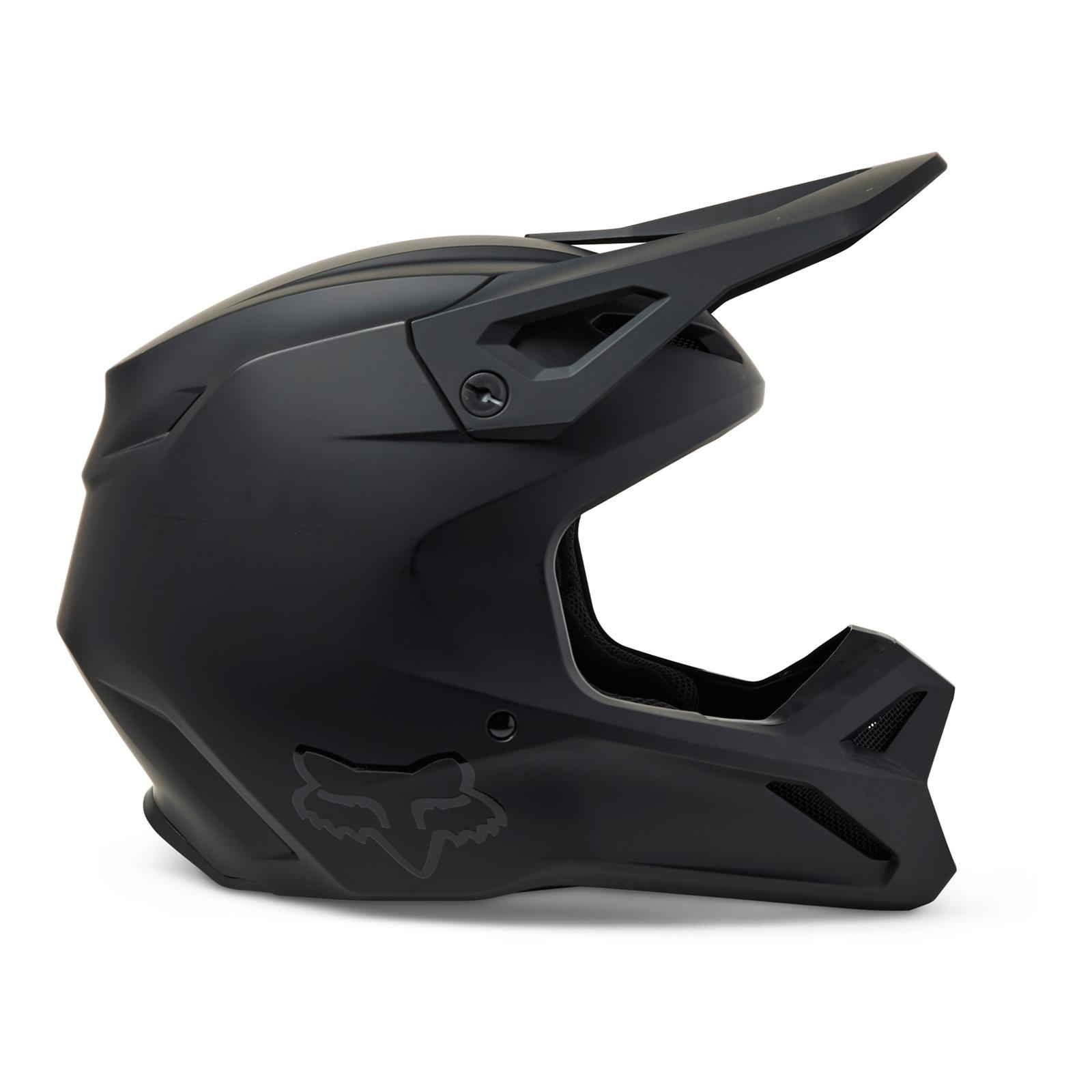 Kask cross FOX V1 SOLID BLACK MATT czarny mat | RRmoto.pl