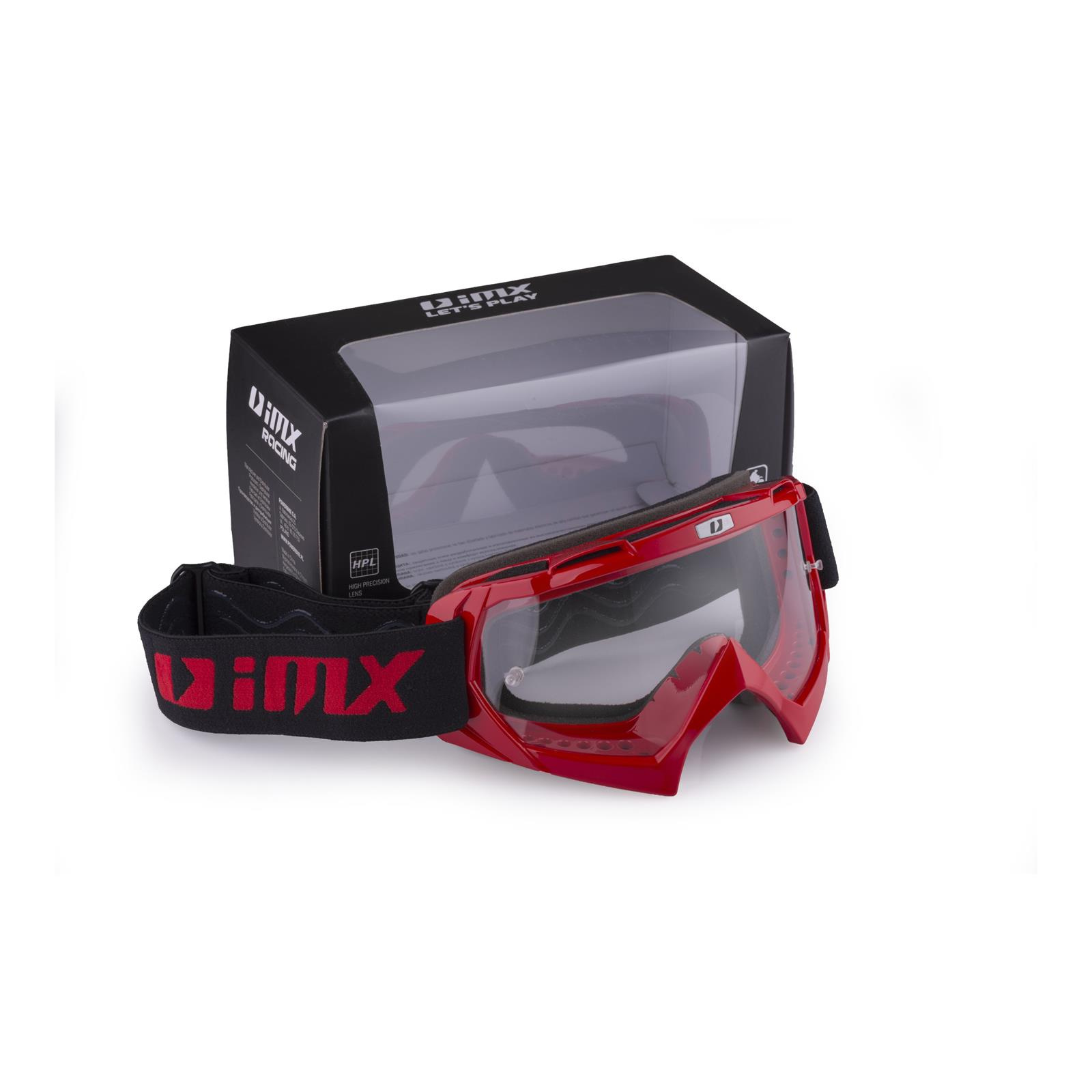 Gogle motocyklowe IMX MUD RED SZYBA CLEAR czerwony czarny | RRmoto.pl