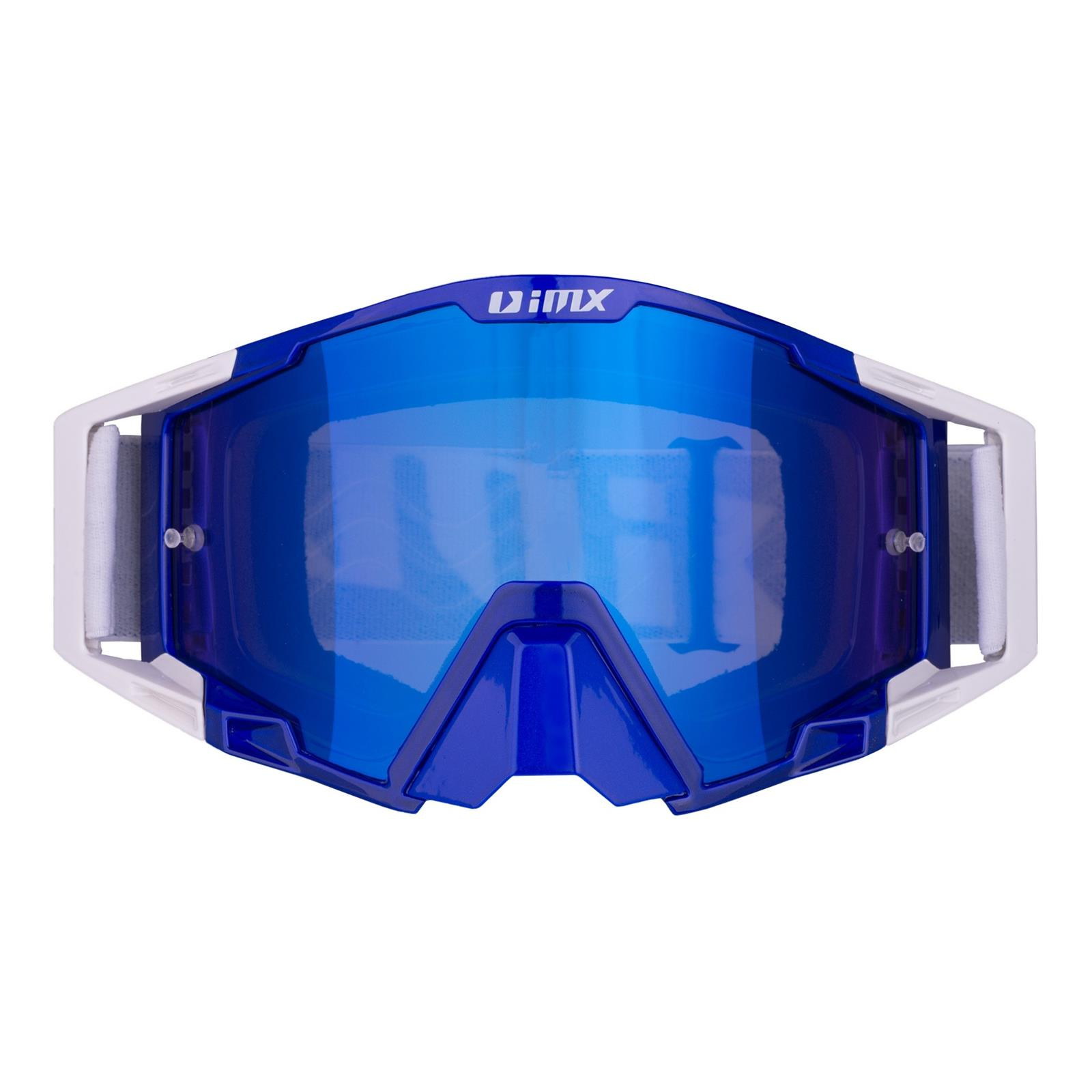 Gogle motocyklowe IMX SAND BLUE/WHITE SZYBA BLUE IRIDIUM + CLEAR ...