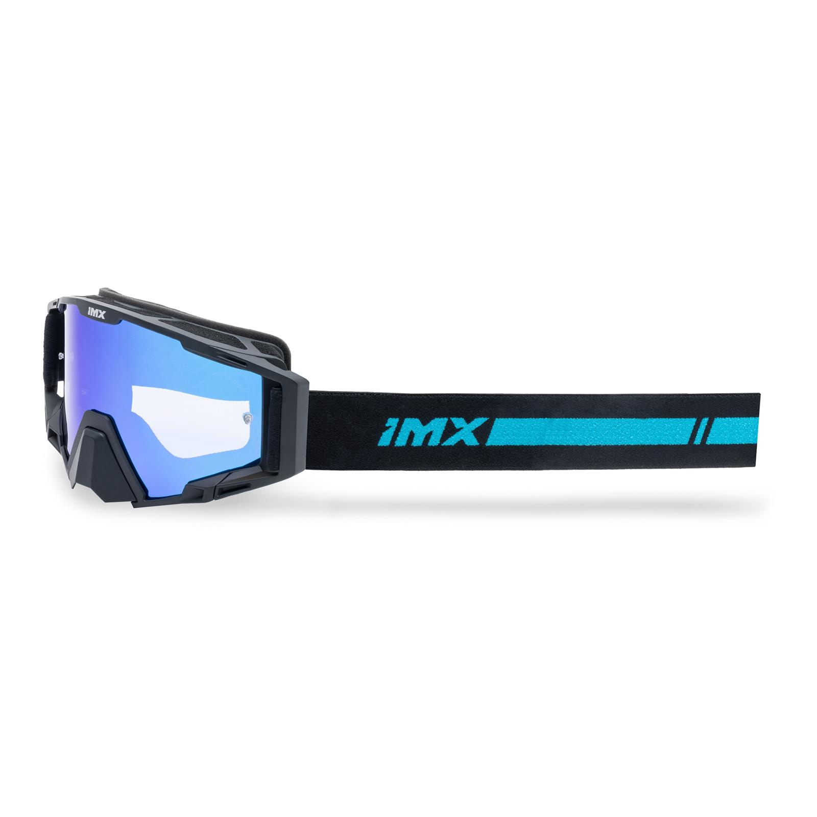 Gogle motocyklowe IMX SAND BLACK MATT/BLUE SZYBA BLUE IRIDIUM + CLEAR ...