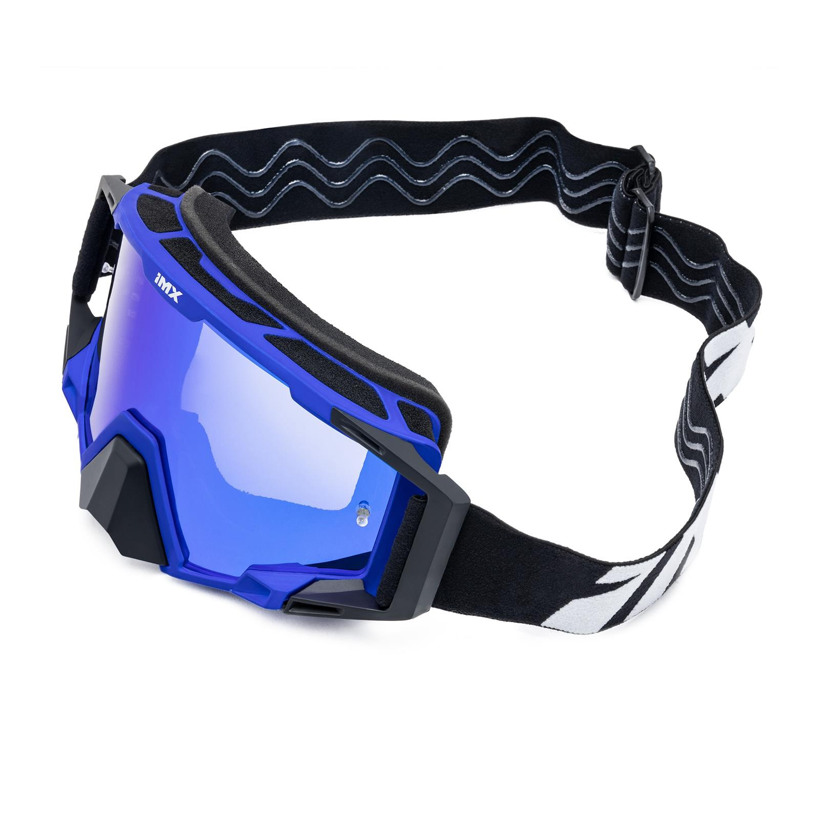 Gogle motocyklowe IMX SAND BLUE MATT/BLACK SZYBA BLUE IRIDIUM + CLEAR ...