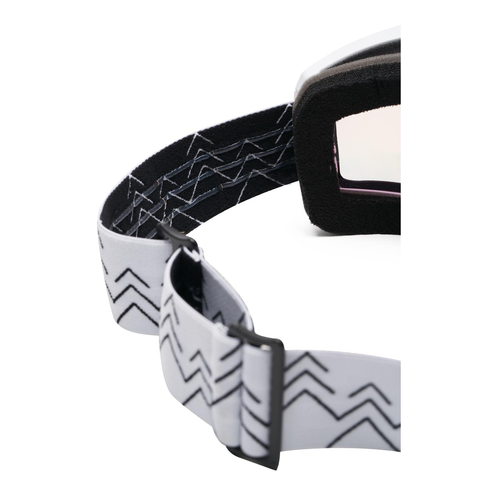 Gogle motocyklowe IMX PEAK WHITE MATT/GRAPHIC WHITE SZYBA PODWÓJNA PINK ...