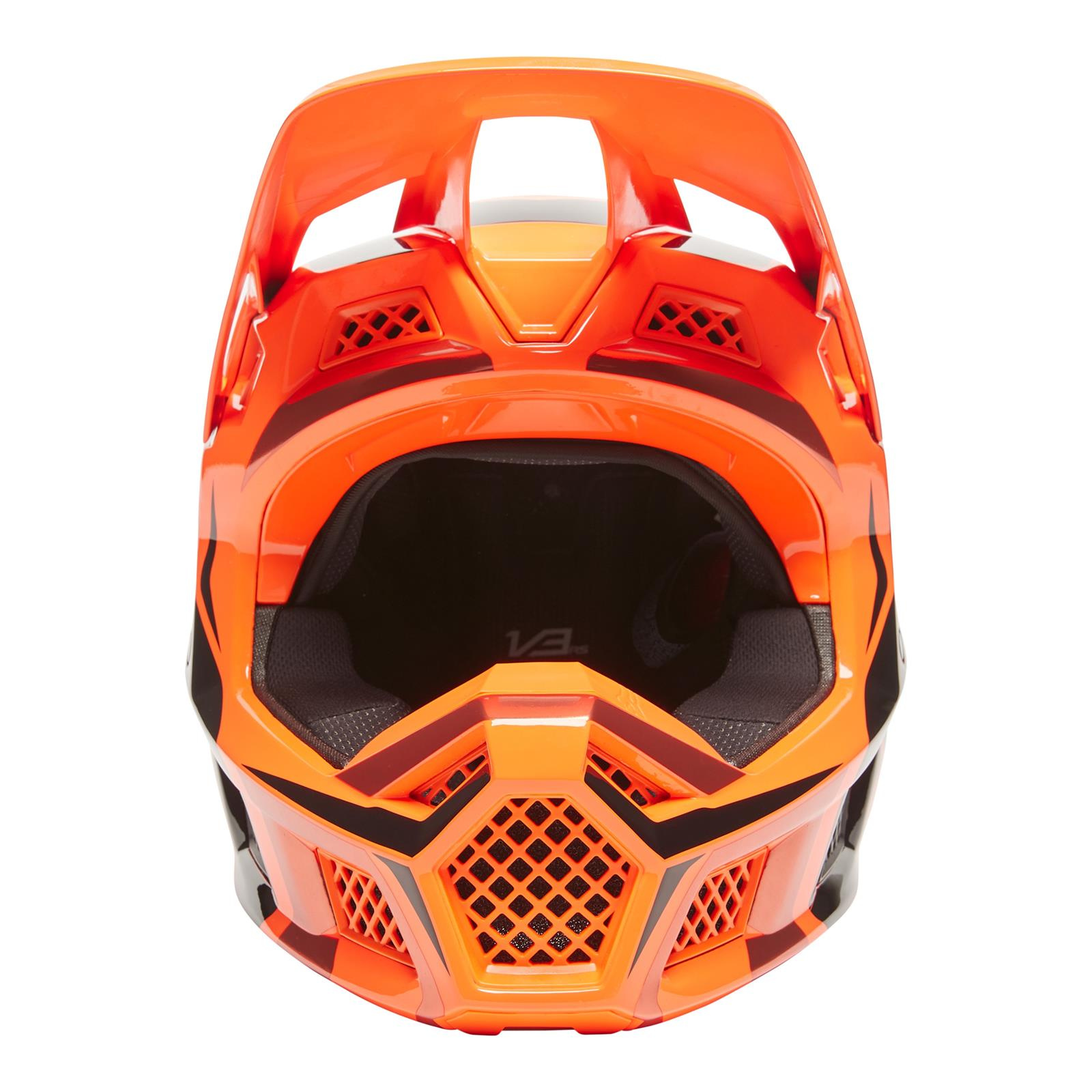 Kask cross FOX V3 RS MIRER FLUORESCENT ORANGE pomarańczowy fluo czarny ...