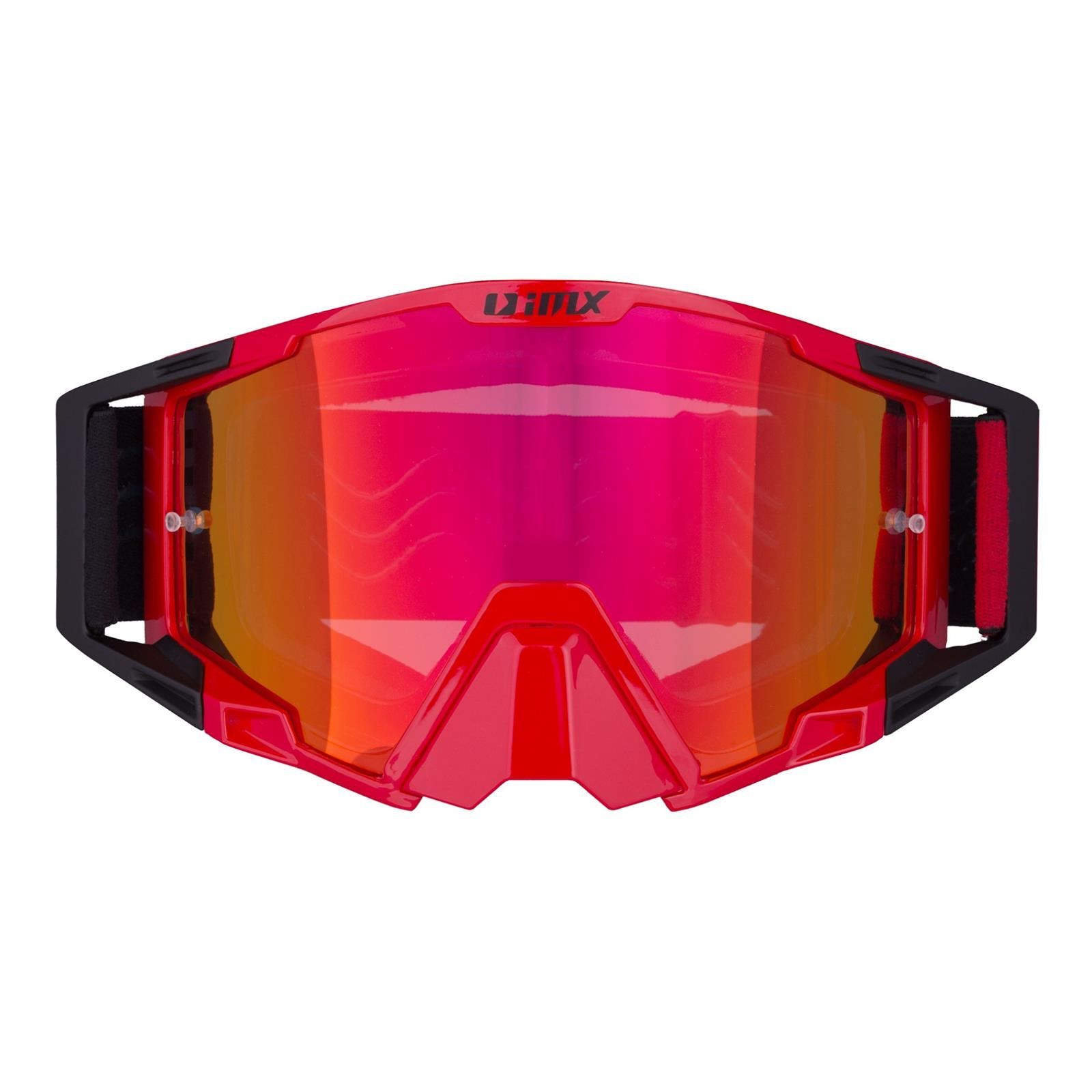 Gogle motocyklowe IMX SAND RED/BLACK MATT SZYBA RED IRIDIUM + CLEAR ...
