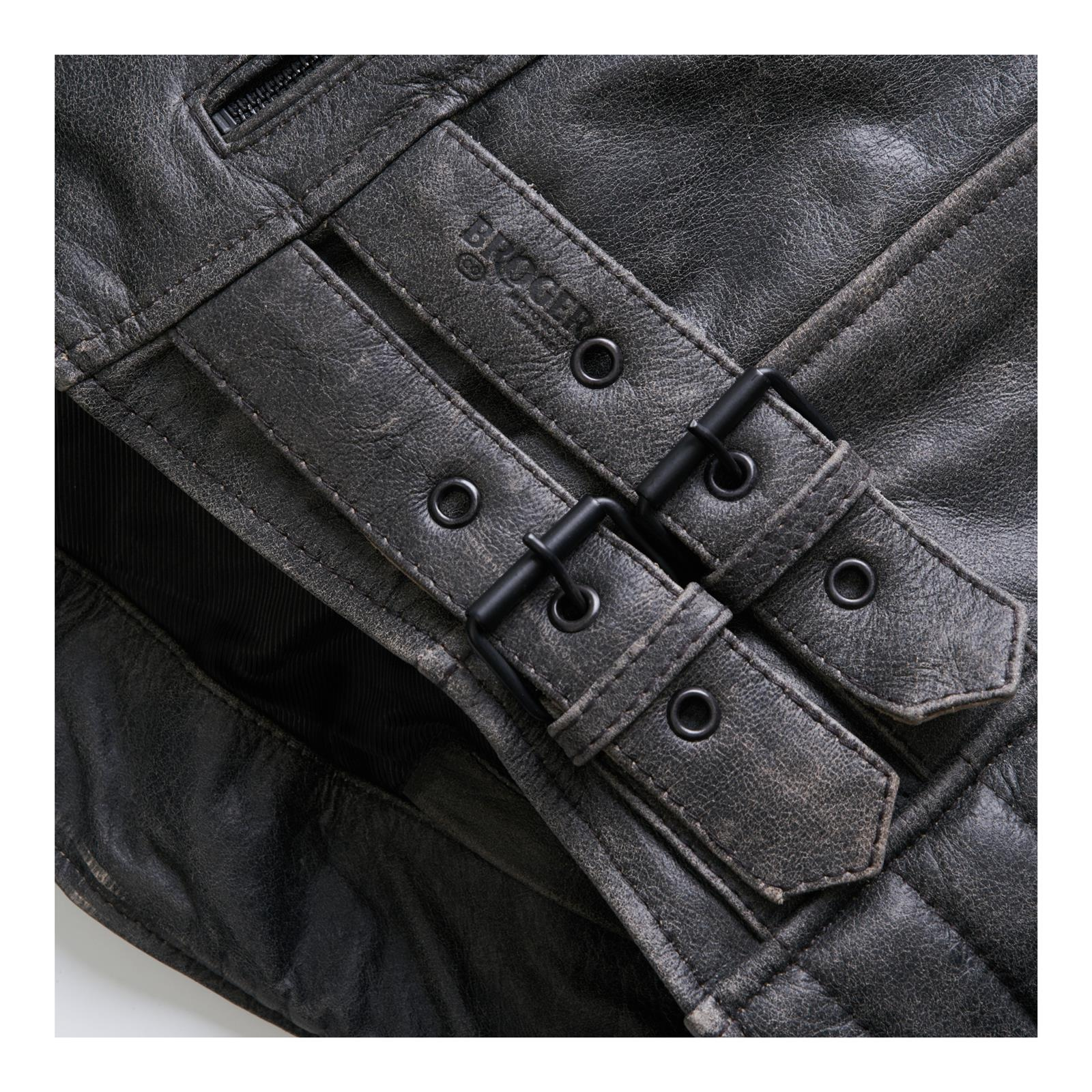 Kurtka skórzana BROGER OHIO VINTAGE GREY szary | RRmoto.pl