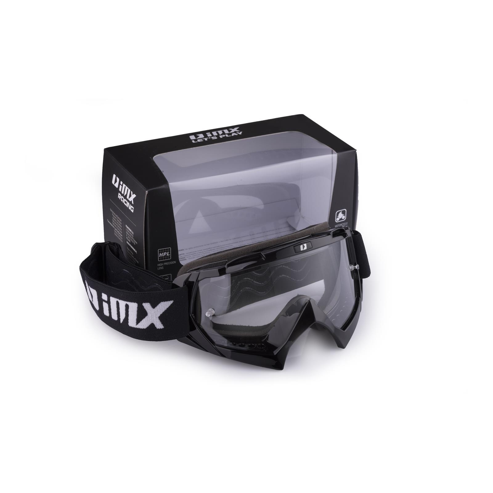 Gogle motocyklowe IMX MUD BLACK SZYBA CLEAR czarny biały | RRmoto.pl