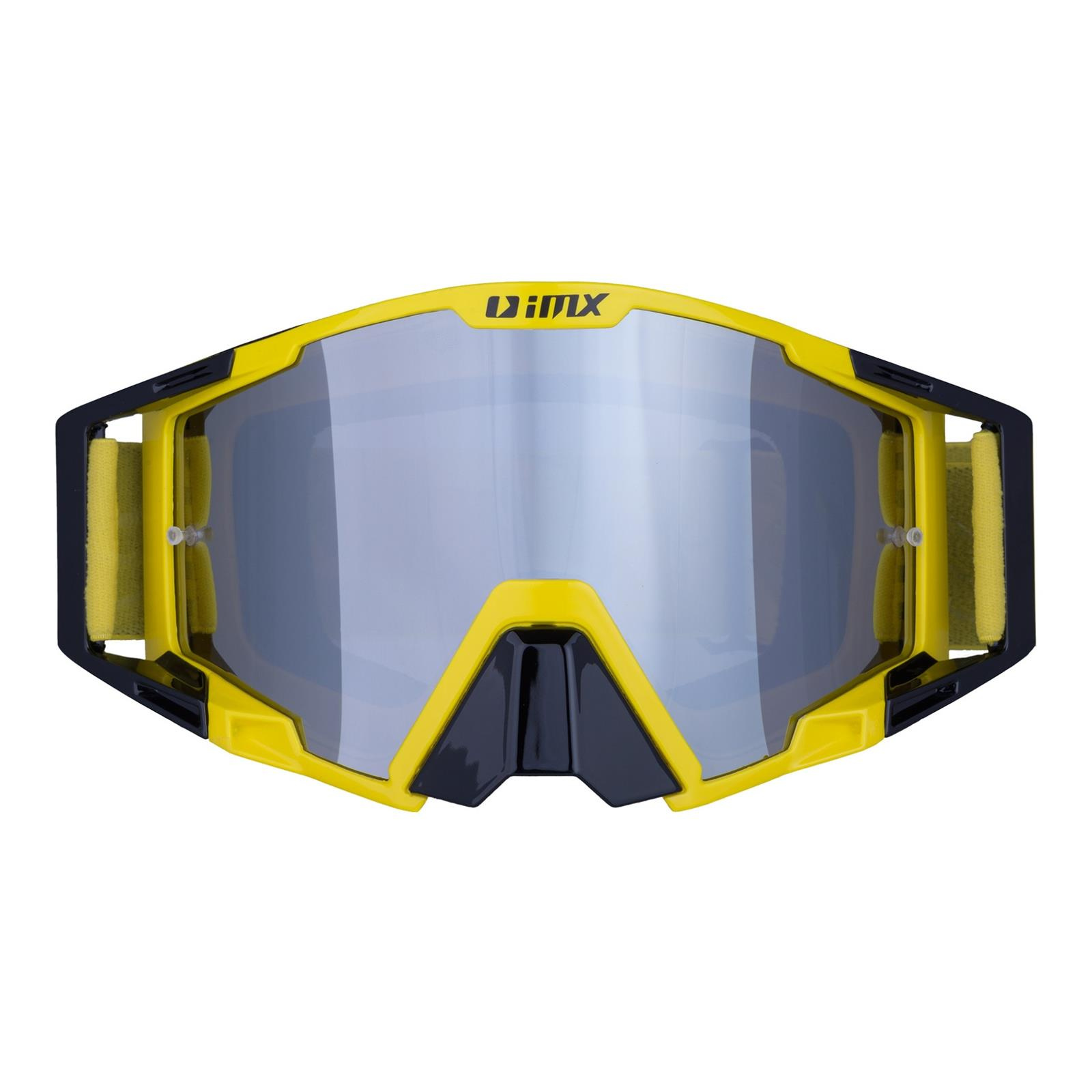 Gogle motocyklowe IMX SAND YELLOW/BLACK SZYBA SILVER IRIDIUM + CLEAR ...