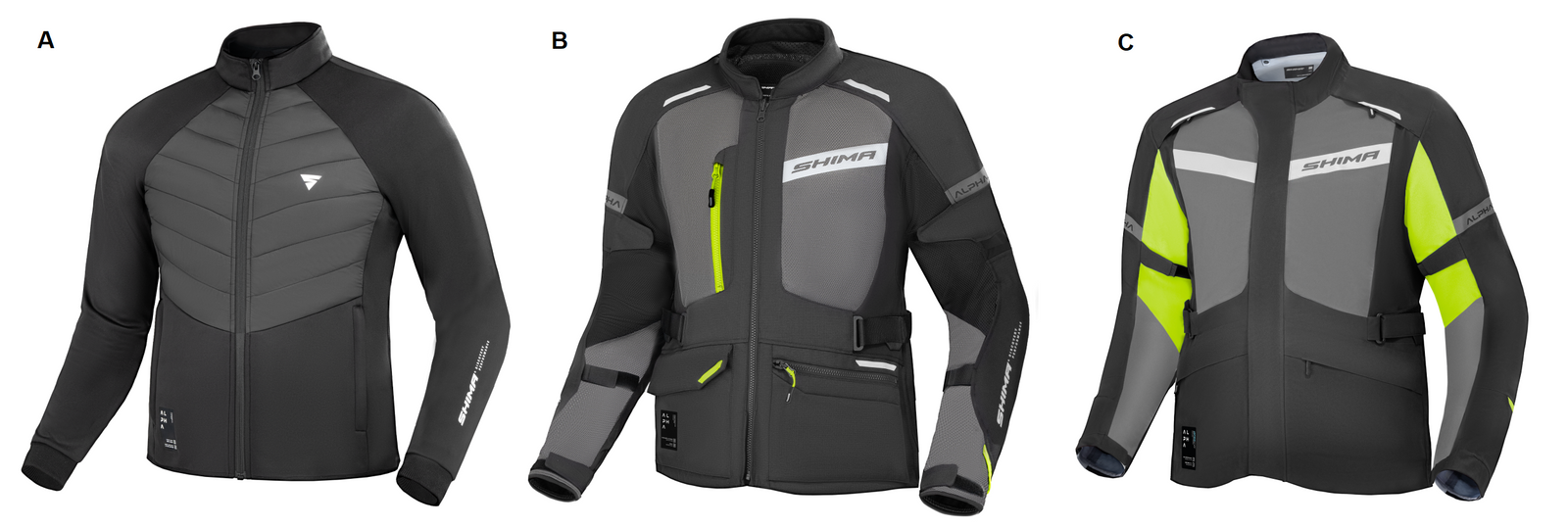 Kurtka tekstylna SHIMA ALPHA FLUO żółty fluo | RRmoto.pl