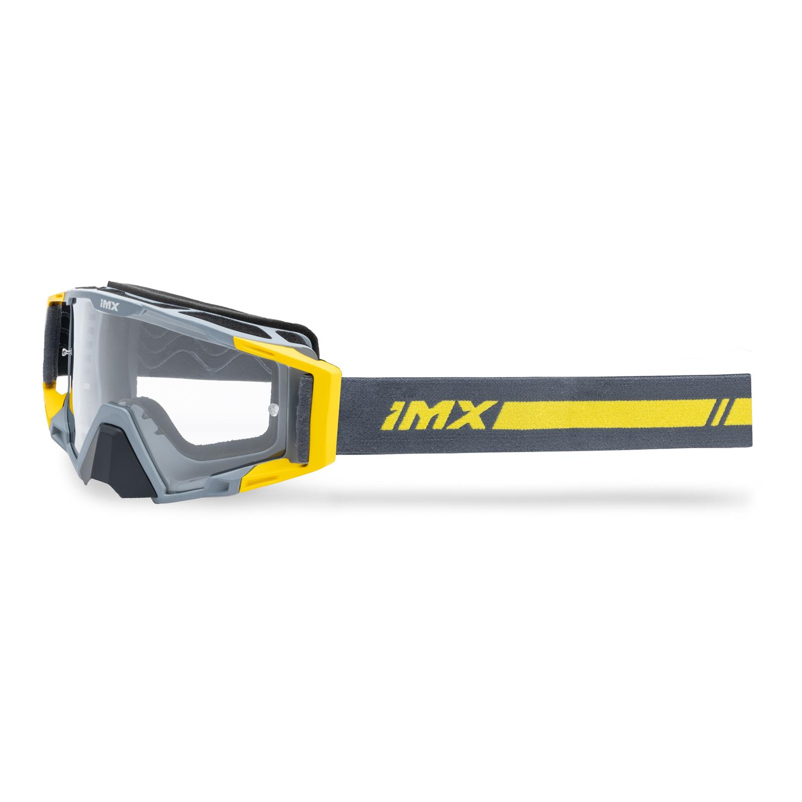 Gogle motocyklowe IMX SAND GREY MATT/FLUO YELLOW SZYBA SILVER IRIDIUM ...