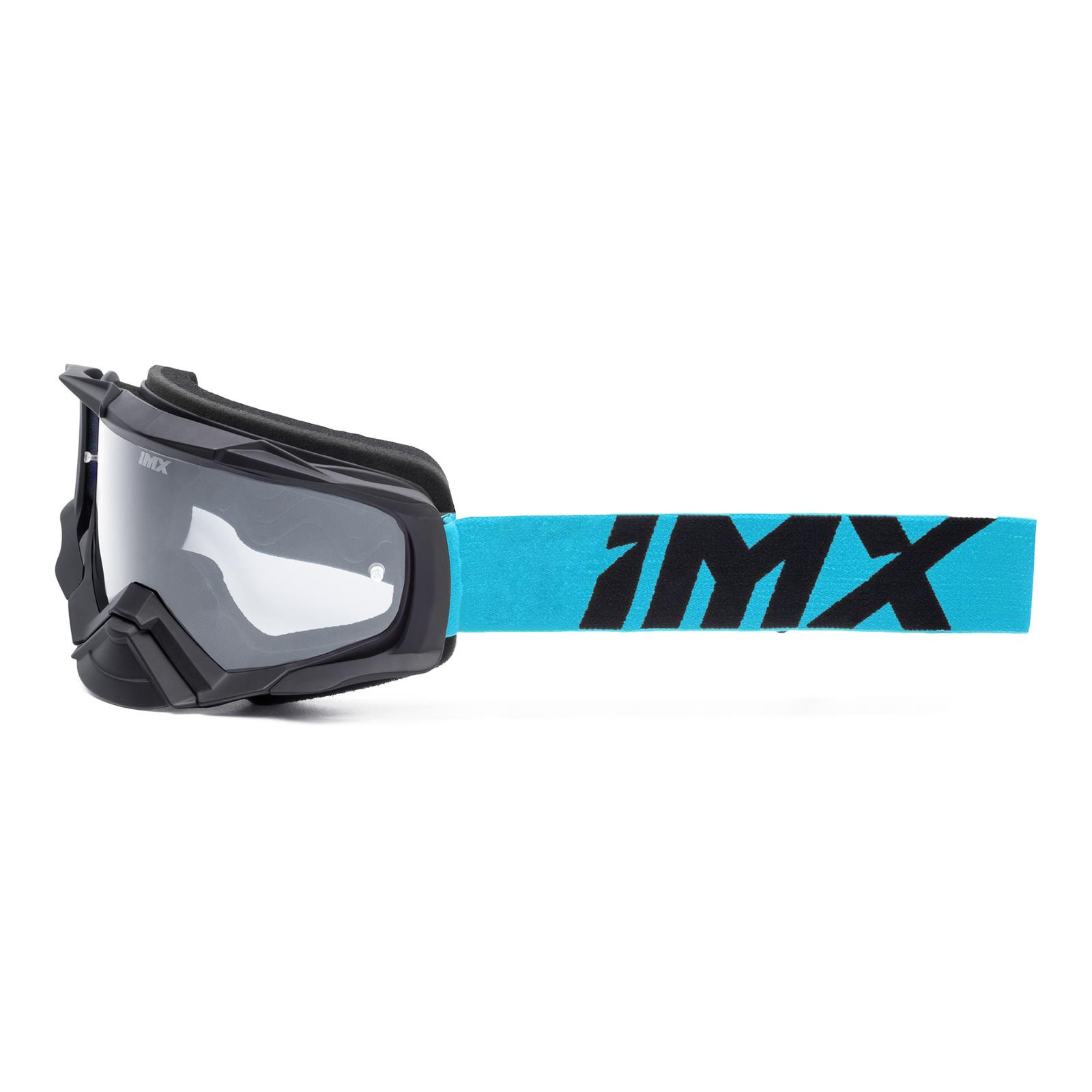 Gogle motocyklowe IMX DUST BLACK MATT/BLUE SZYBA DARK SMOKE + CLEAR ...