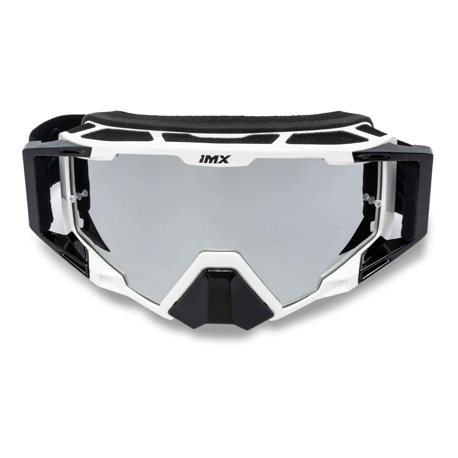 Gogle motocyklowe IMX SAND WHITE GLOSS SZYBA SILVER IRIDIUM + CLEAR ...