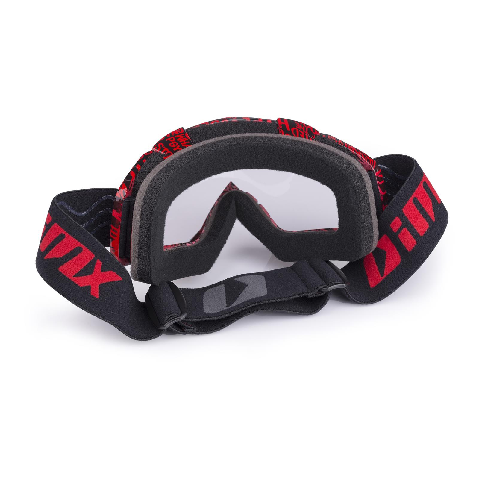 Gogle motocyklowe IMX MUD GRAPHIC RED/BLACK SZYBA CLEAR czerwony czarny ...