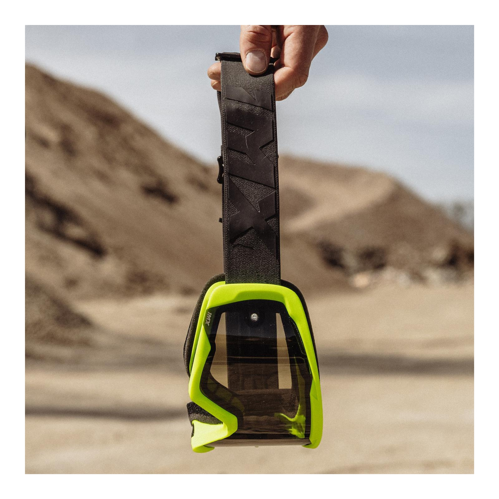 Gogle motocyklowe IMX ENDURANCE FLIP FLO YELLOW MATT/BLACK SZYBA DARK ...