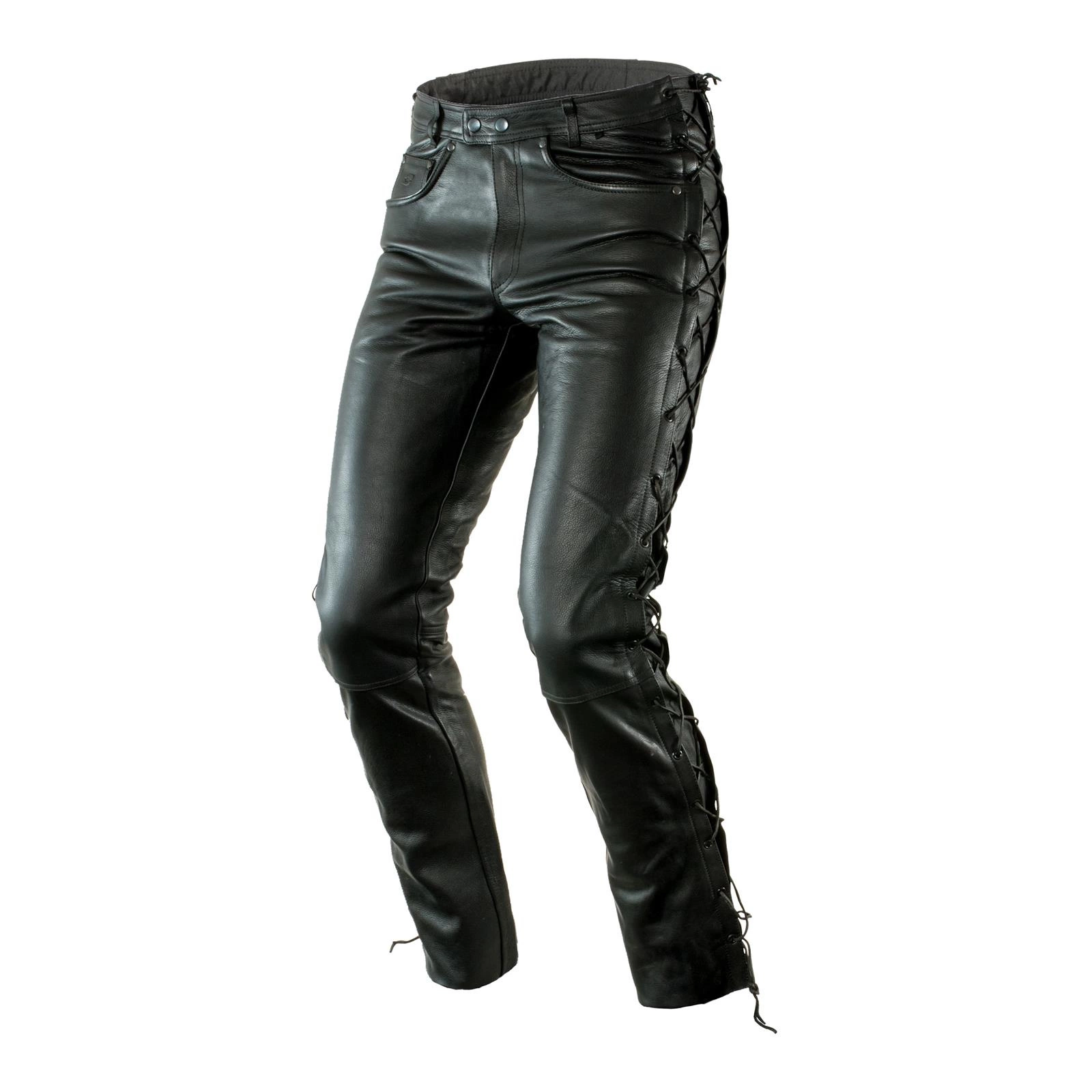 Spodnie skórzane OZONE HEAVY BLACK czarny | RRmoto.pl