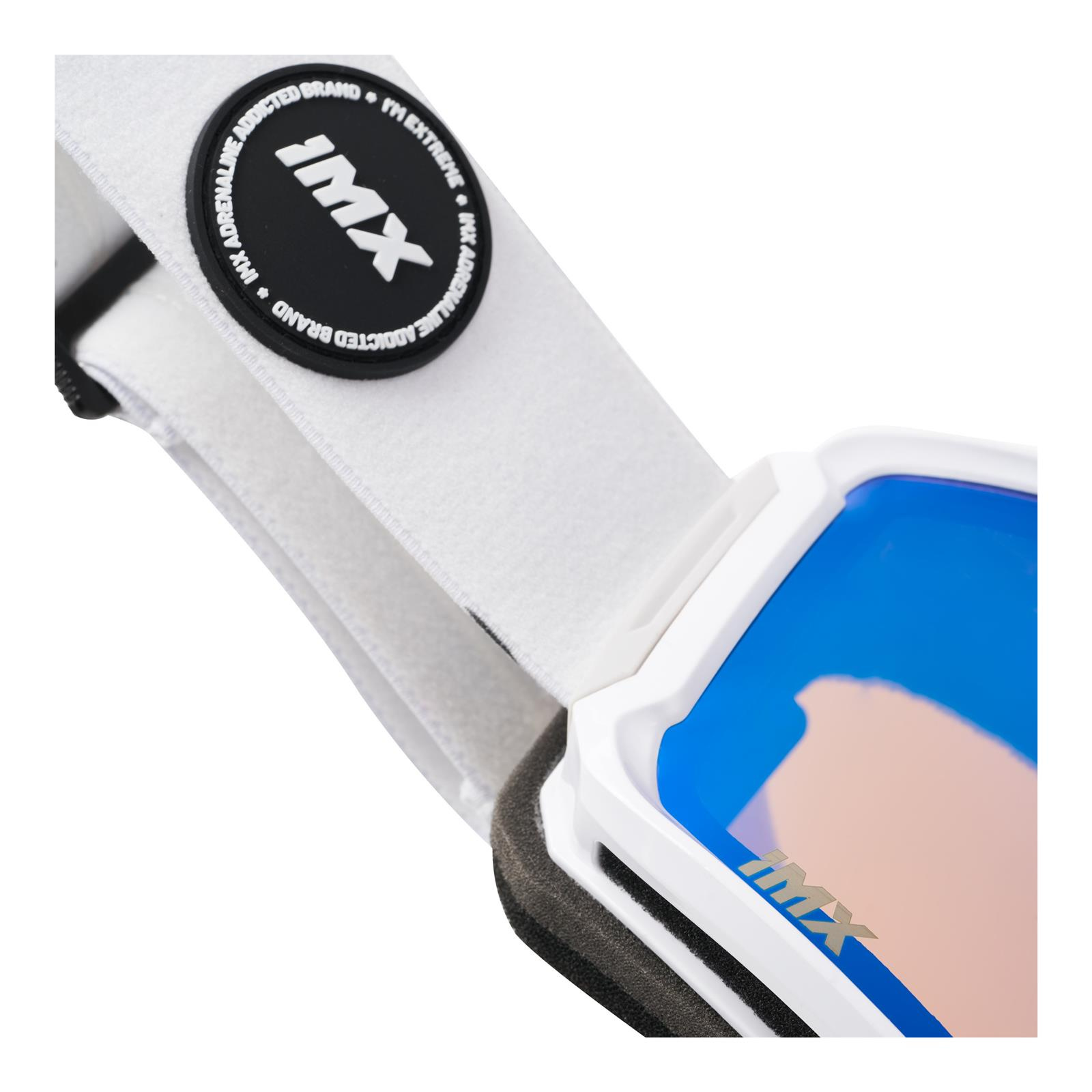 Gogle motocyklowe IMX PEAK WHITE MATT/WHITE SZYBA PODWÓJNA BLUE ...