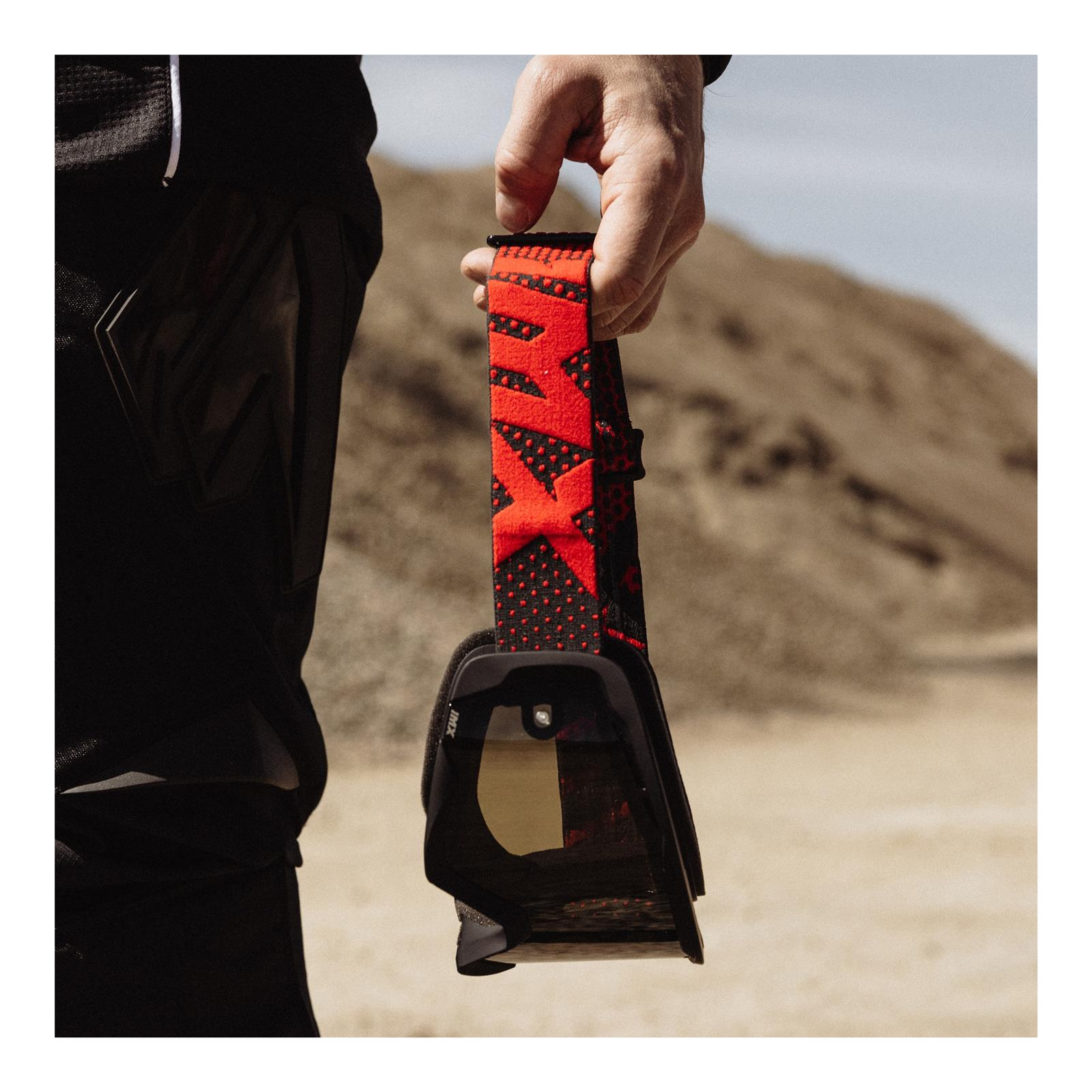 Gogle motocyklowe IMX ENDURANCE FLIP BLACK MATT/RED SZYBA DARK SMOKE ...