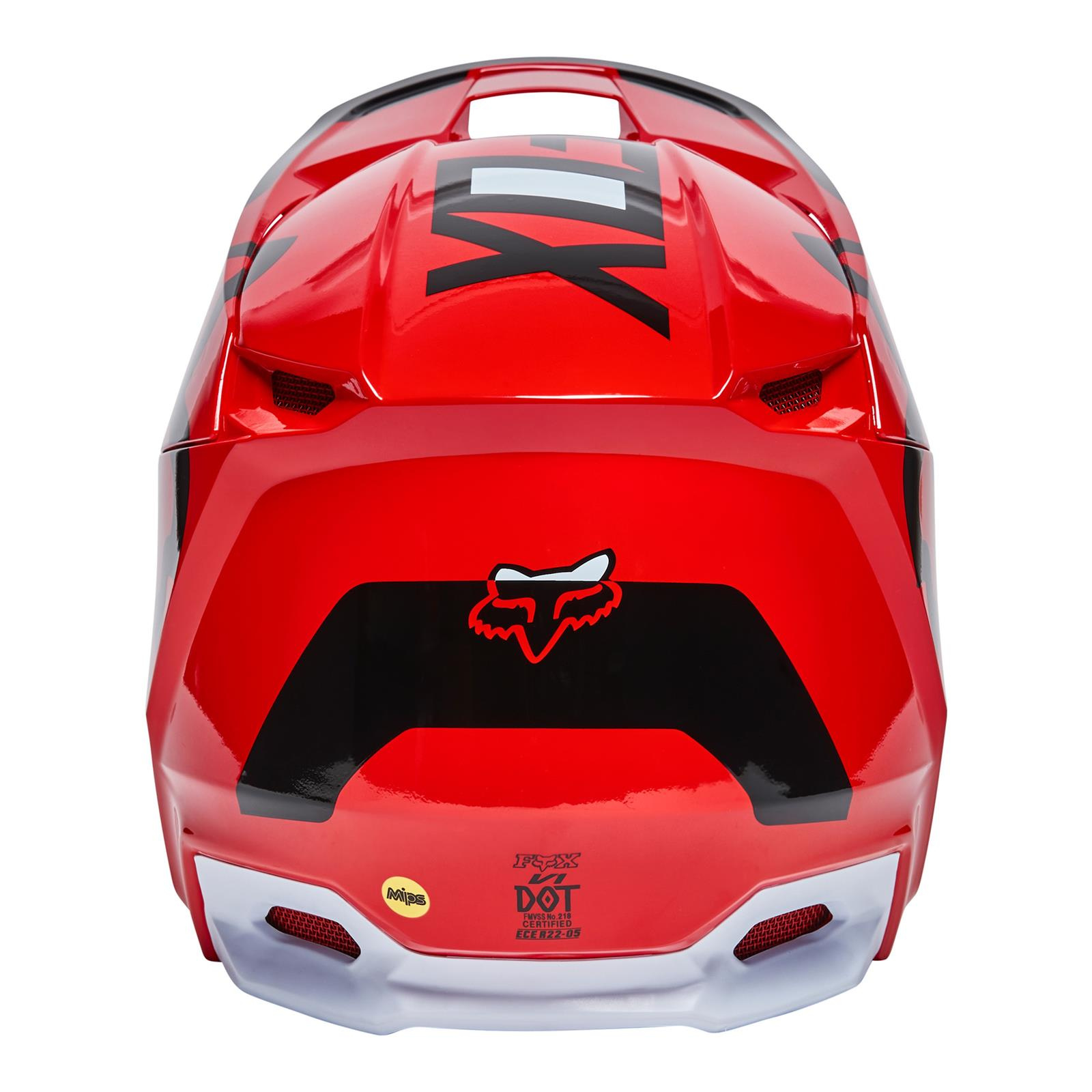 Kask cross dziecięcy FOX JUNIOR V1 LUX FLUORESCENT RED czerwony czarny ...