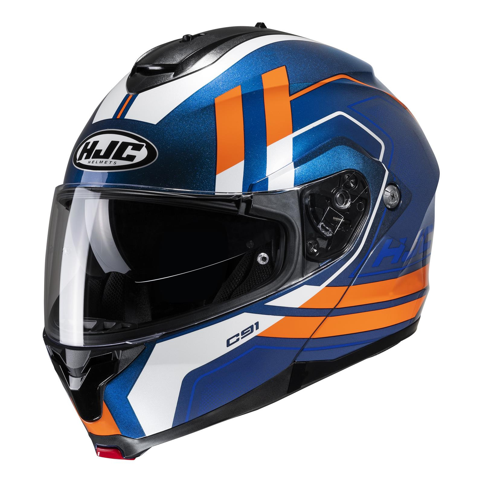 Kask szczękowy HJC C91 OCTO BLUE/ORANGE niebieski pomarańczowy biały ...