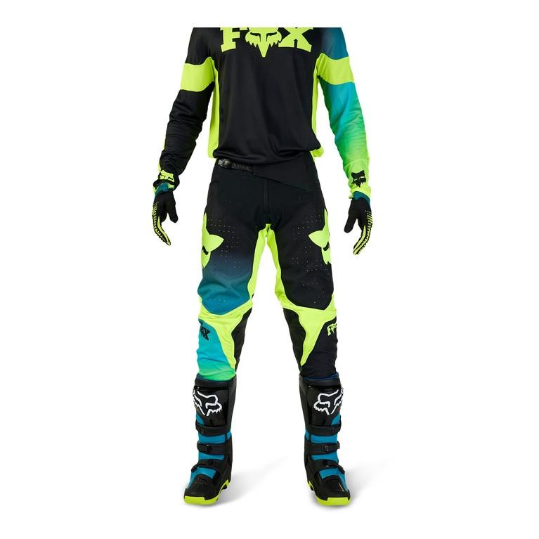 Spodnie cross FOX 360 STREAK BLACK/YELLOW czarny żółty | RRmoto.pl