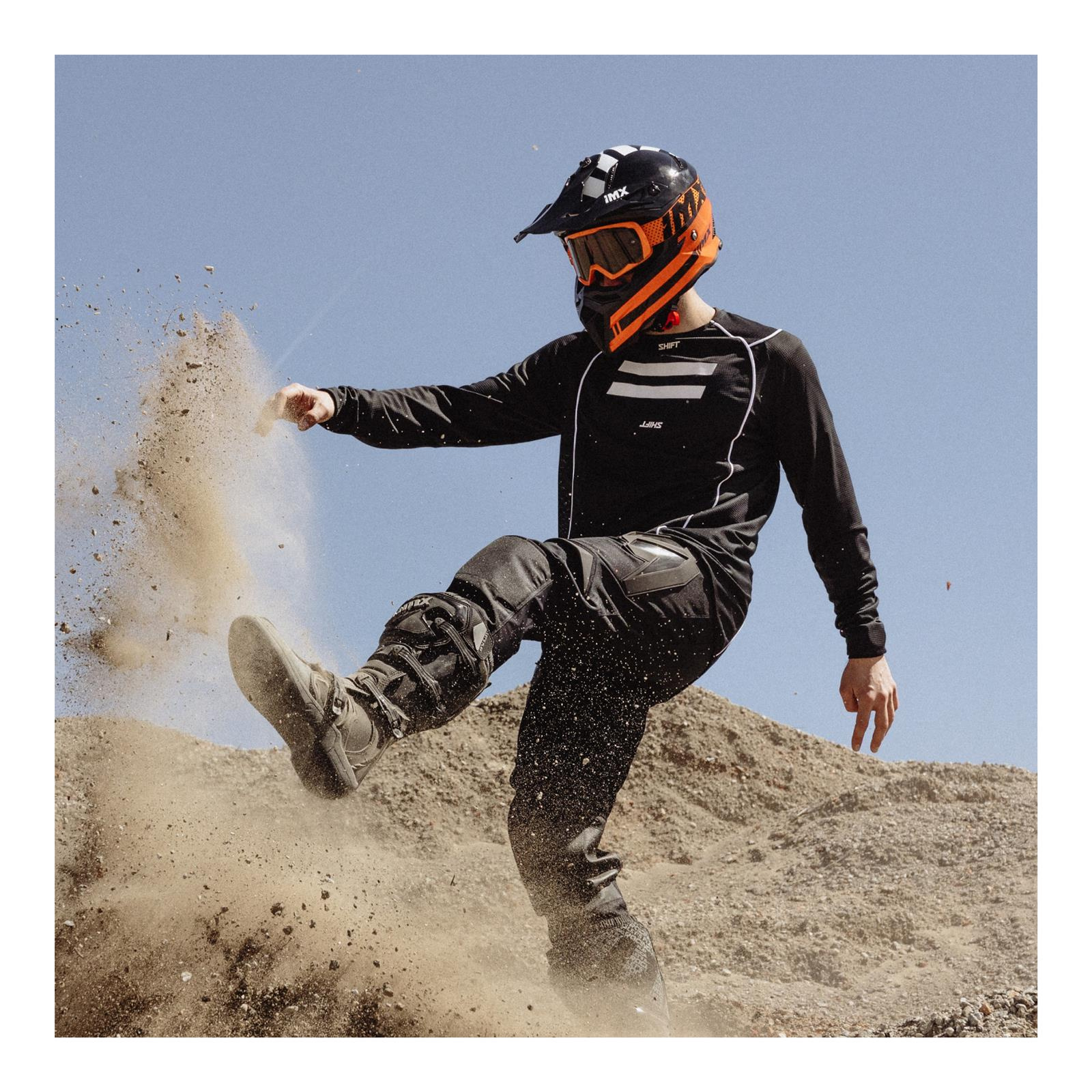 Kask cross IMX FMX-02 BLACK/ORANGE/WHITE czarny pomarańczowy biały ...