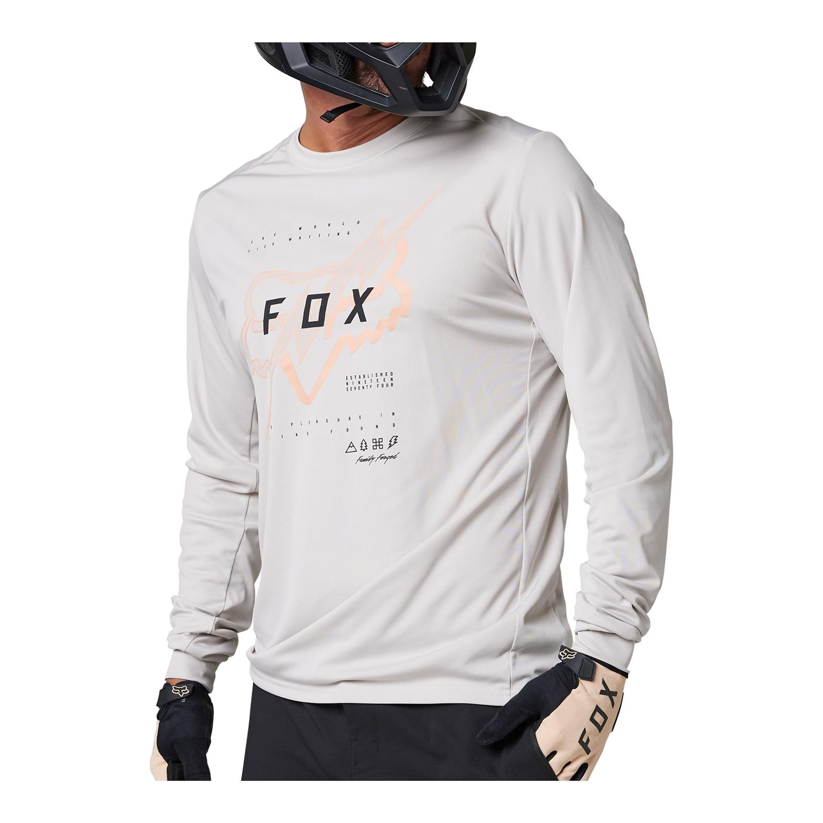 Koszulka rowerowa FOX RANGER JECTR VINTAGE WHITE biały | RRmoto.pl