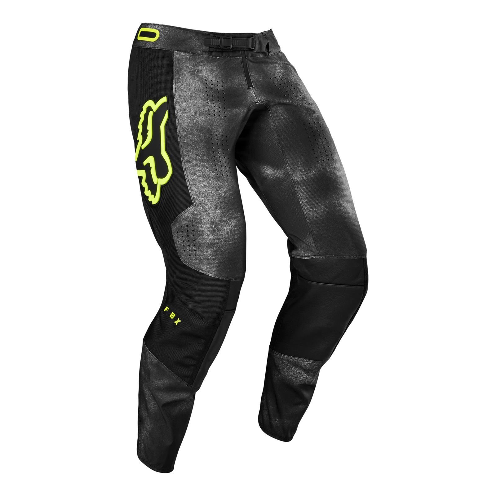 Spodnie cross FOX 360 HAIZ BLACK czarny szary zielony fluo | RRmoto.pl