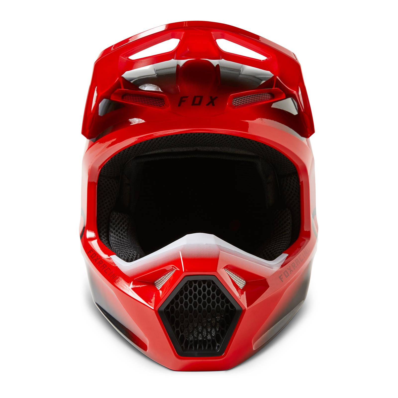 Kask cross FOX V1 TOXSYK FLUO RED czerwony fluo biały | RRmoto.pl