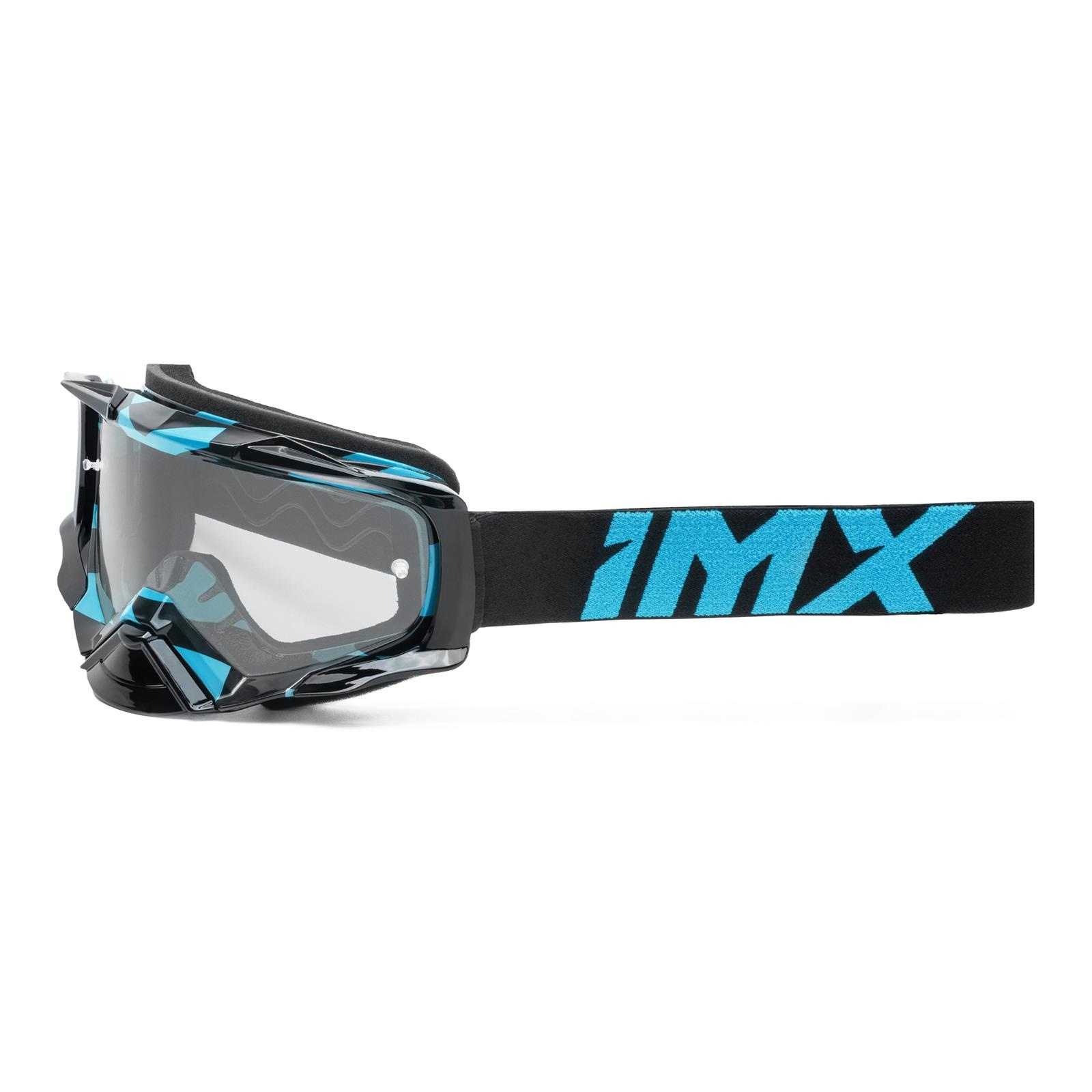 Gogle motocyklowe IMX DUST GRAPHIC BLUE GLOSS/BLACK SZYBA DARK SMOKE ...