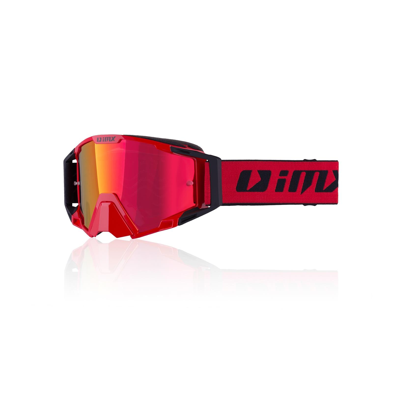 Gogle motocyklowe IMX SAND RED/BLACK MATT SZYBA RED IRIDIUM + CLEAR ...