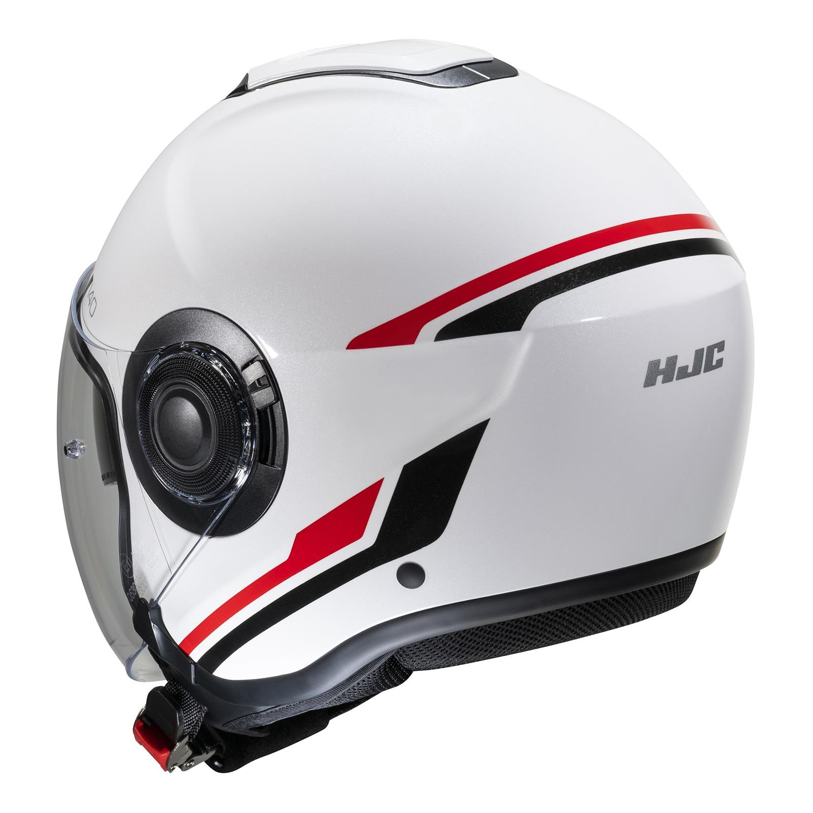Kask otwarty HJC I40 PADDY WHITE/RED biały czerwony czarny | RRmoto.pl