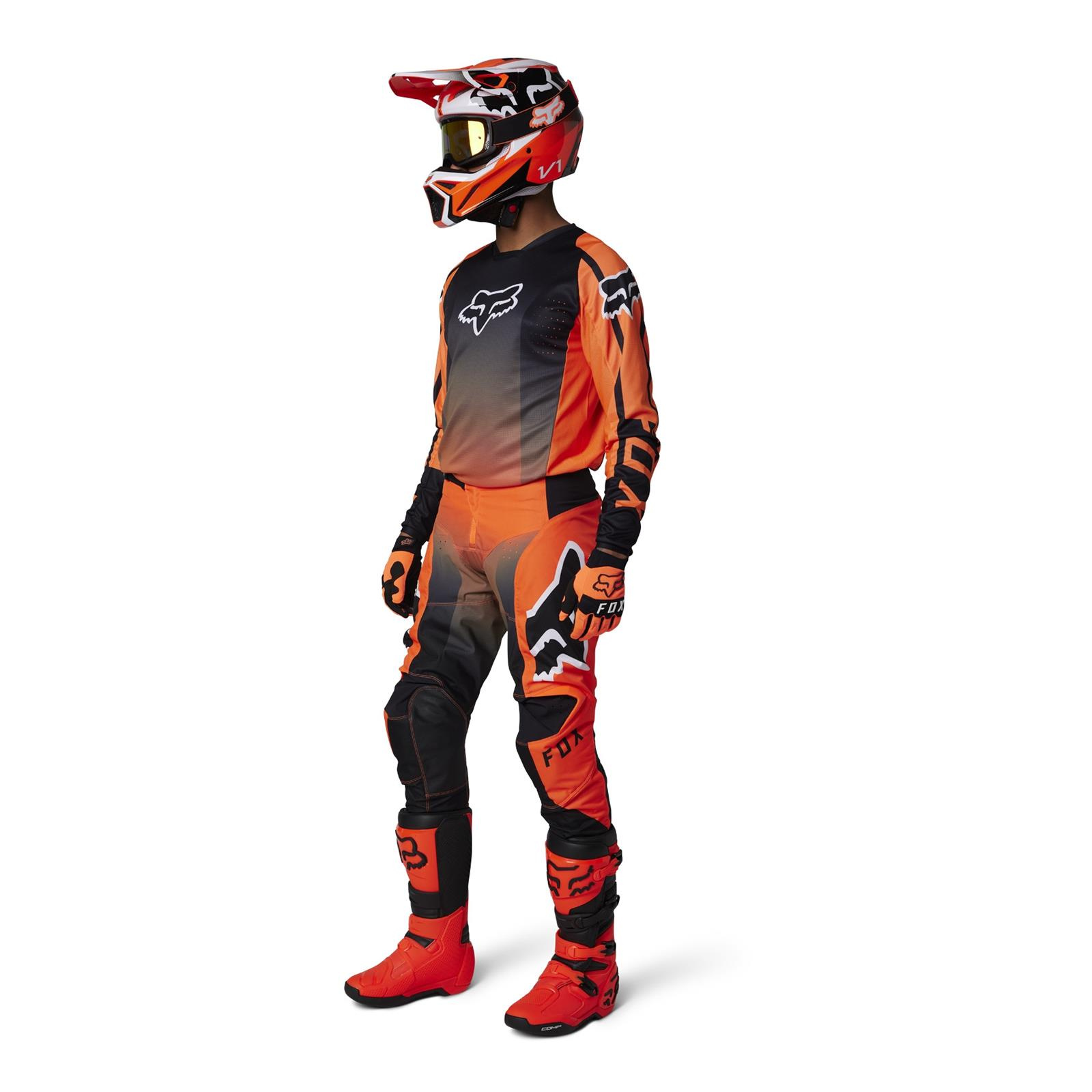 Bluza cross FOX 180 LEED FLUO ORANGE pomarańczowy fluo czarny | RRmoto.pl