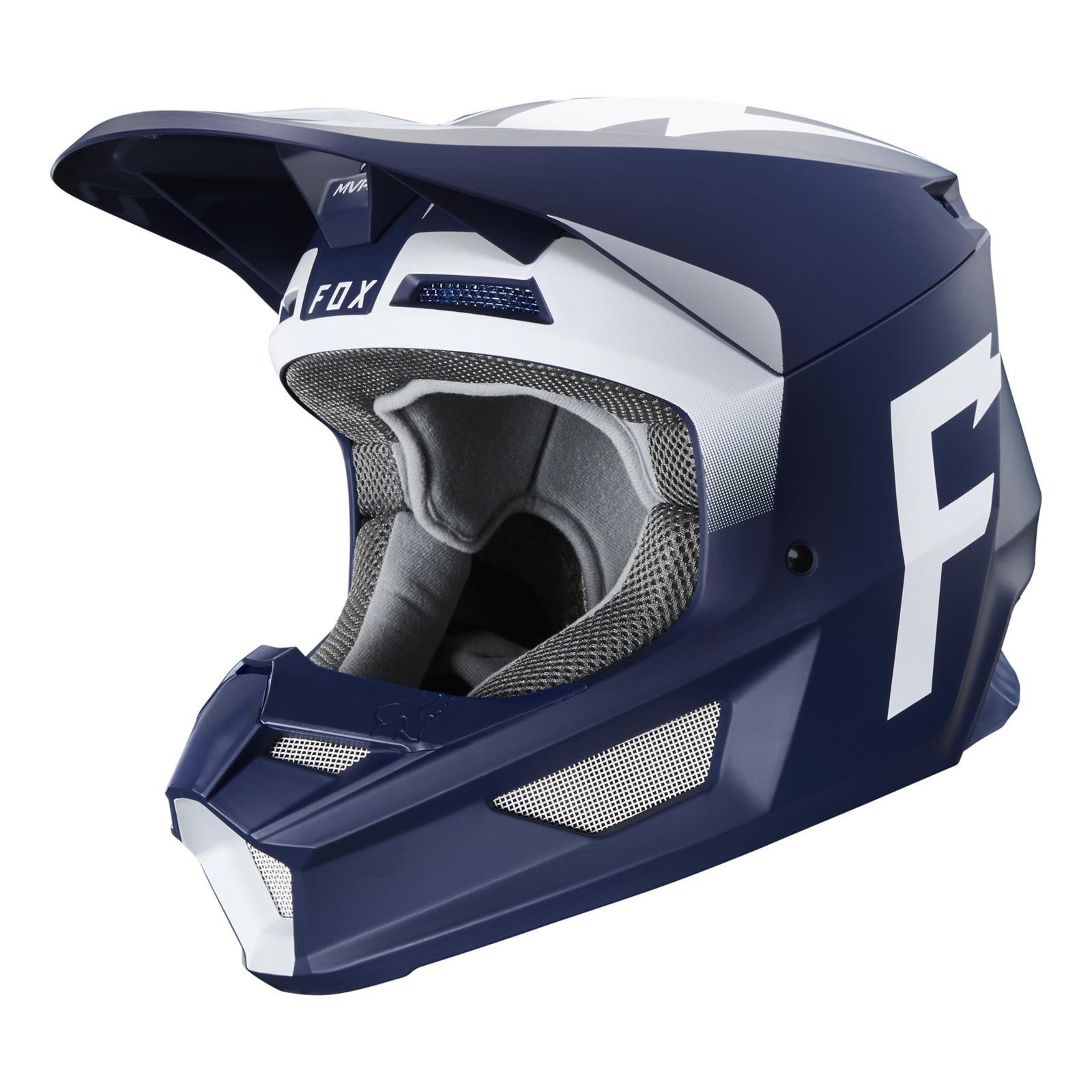 Kask cross FOX V1 WERD NAVY granatowy biały | RRmoto.pl