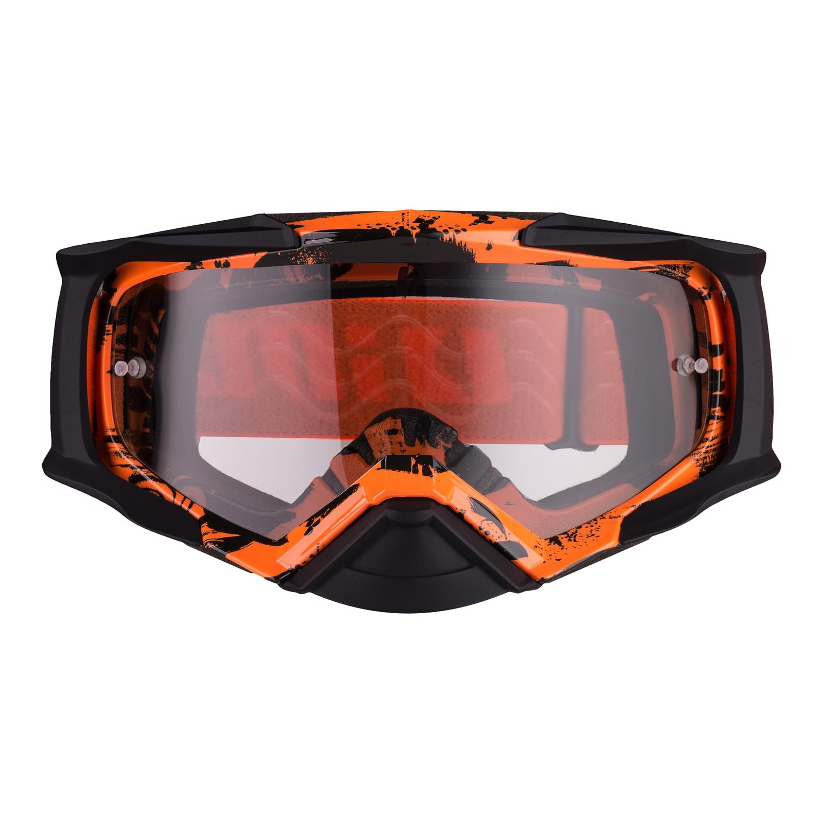 Gogle motocyklowe IMX DUST GRAPHIC ORANGE/BLACK MATT SZYBA DARK SMOKE ...